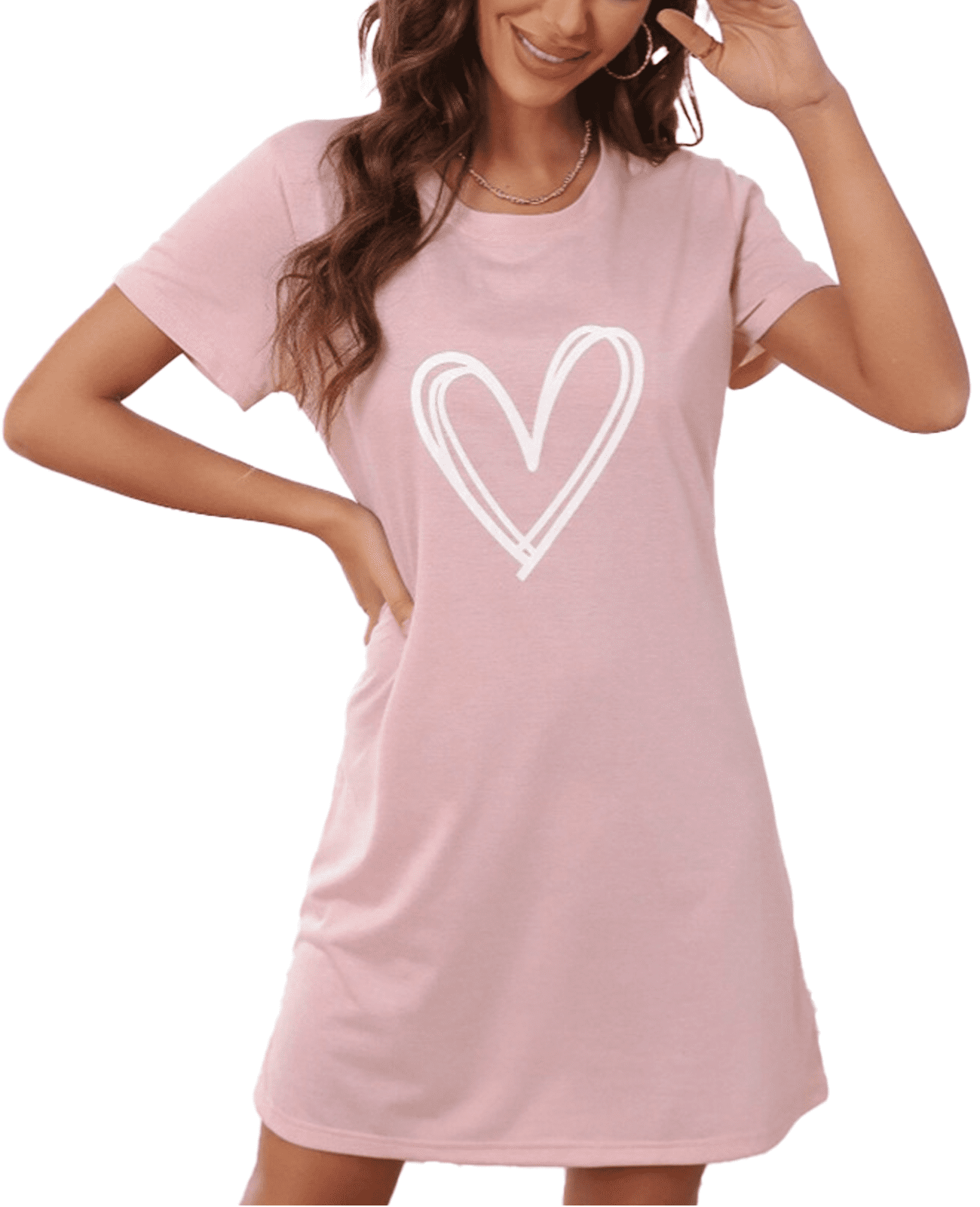 Nightgowns for Women: Syphoria Loose Casual Short Sleeve Womens ...