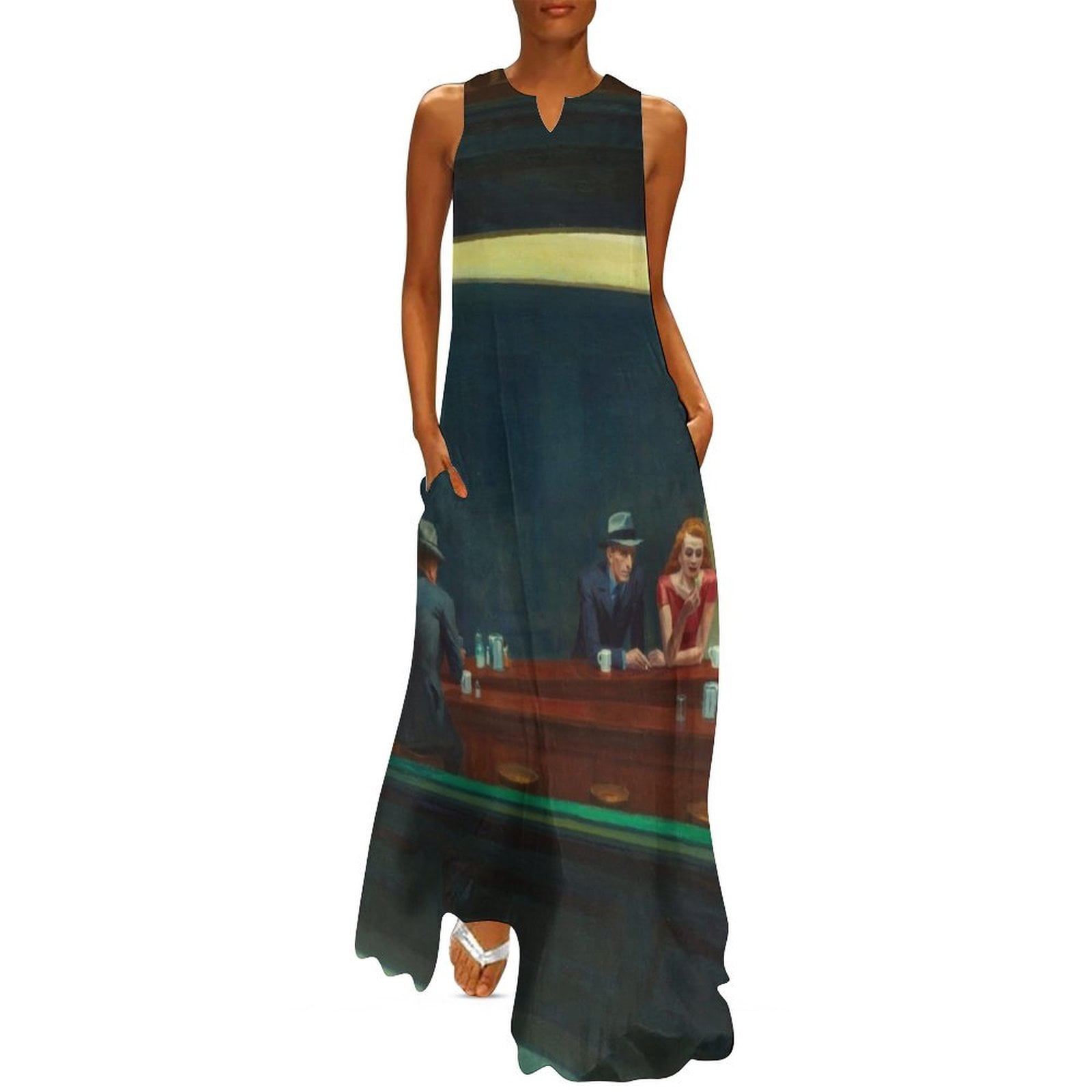 Nighthawks - Edward Hopper Long Dress Long dress woman chic and elegant ...