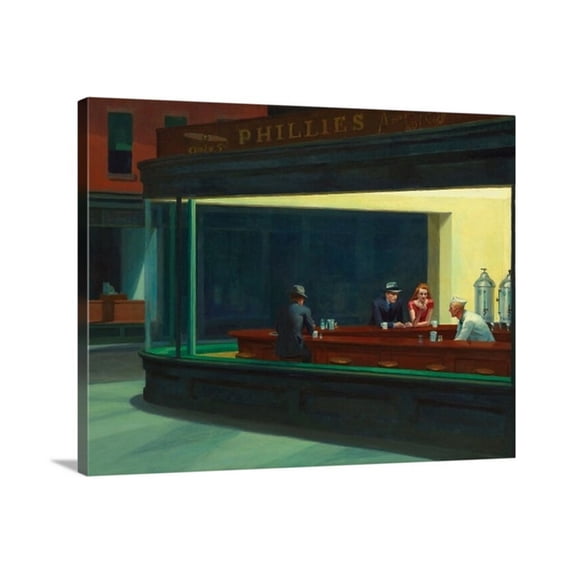 Nighthawks by Edward Hopper Edward Hopper Nighthawks classic art canvas ...