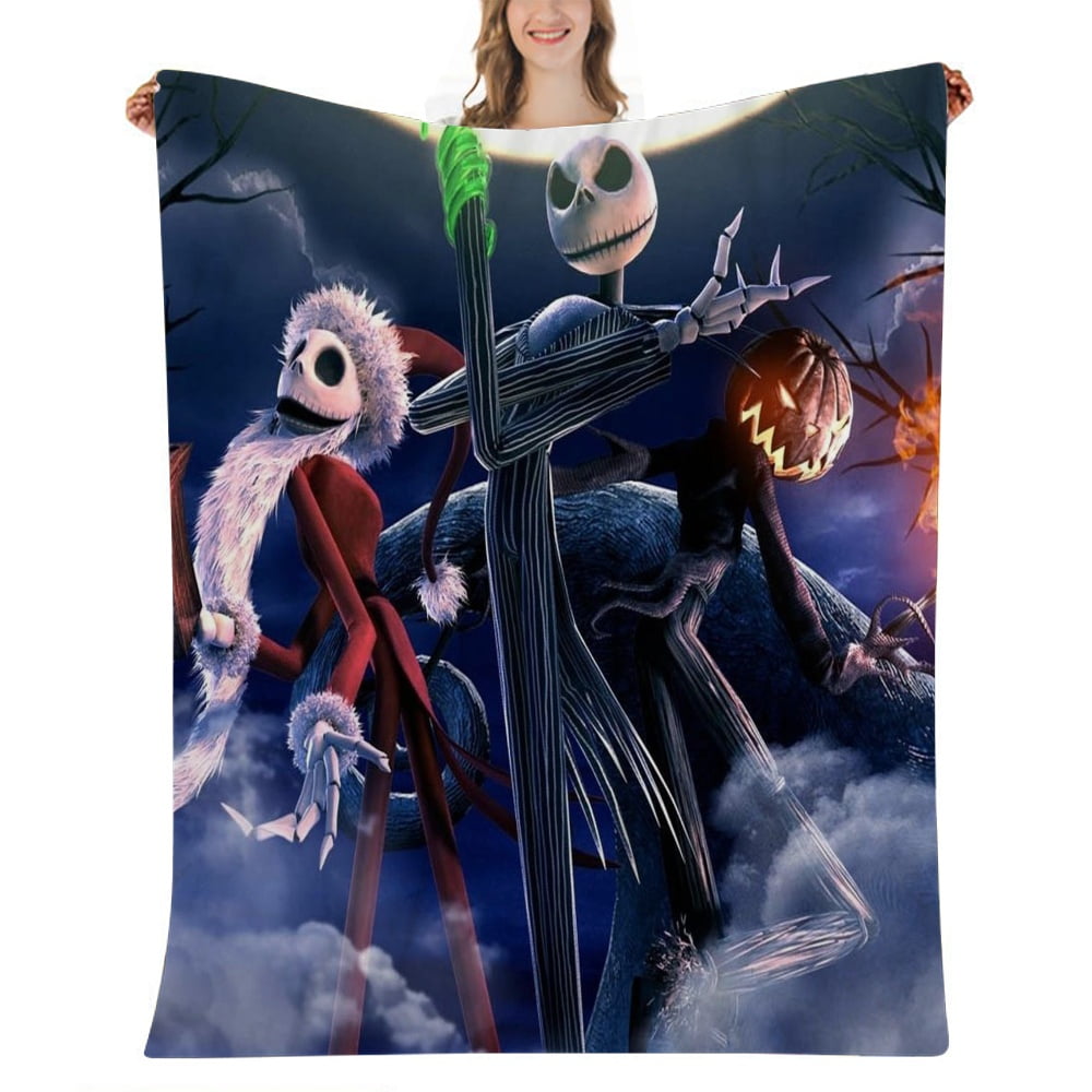 Nightmare Before Christams Throw Blanket Geometric Rhombus Decorative ...