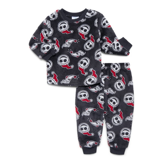 Nightmare Before Christmas Unisex Baby Print Plush Top and Pants Set, 2 ...