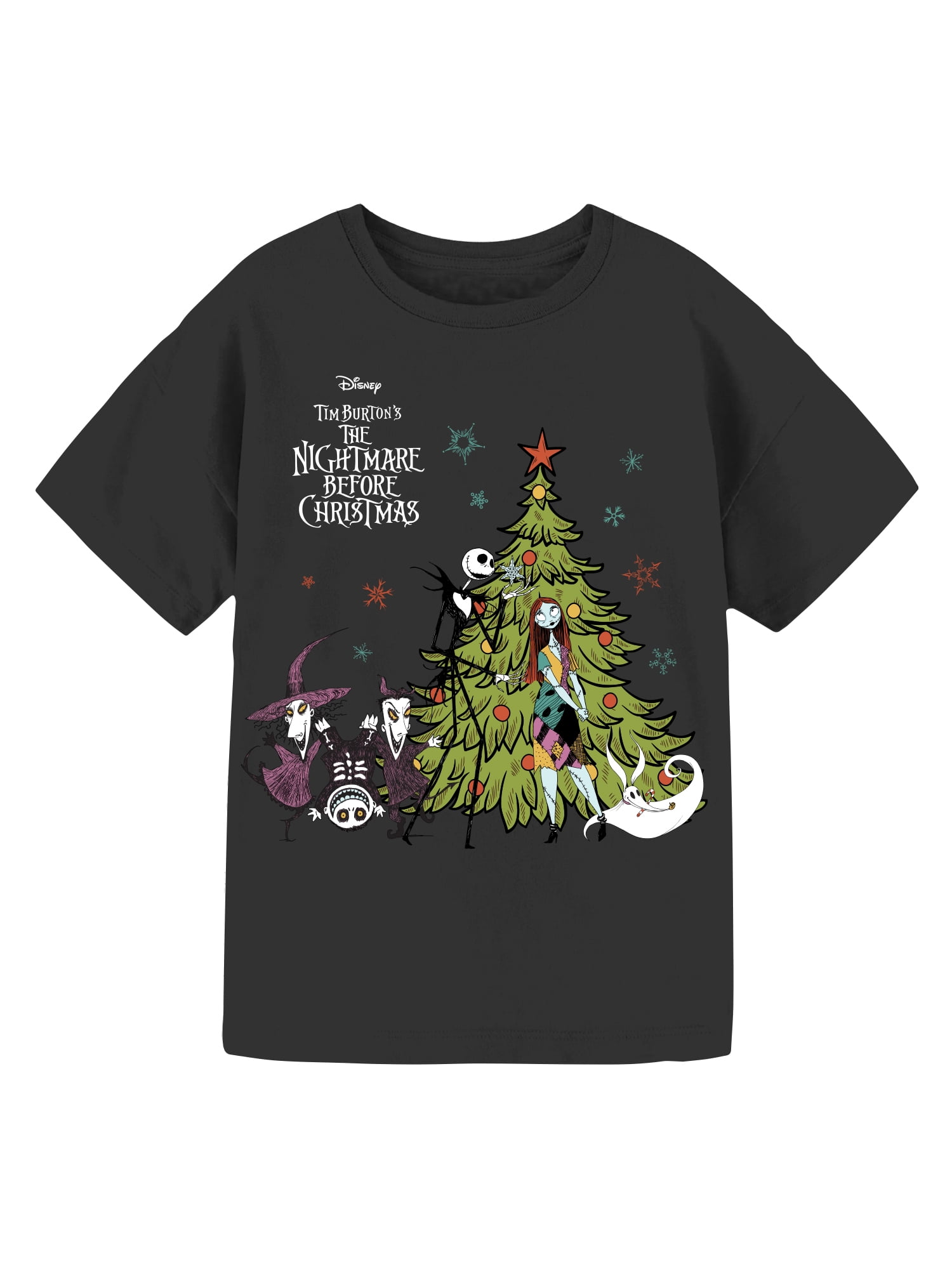 Disney The Nightmare Before Christmas Girls Graphic Short Sleeve T ...