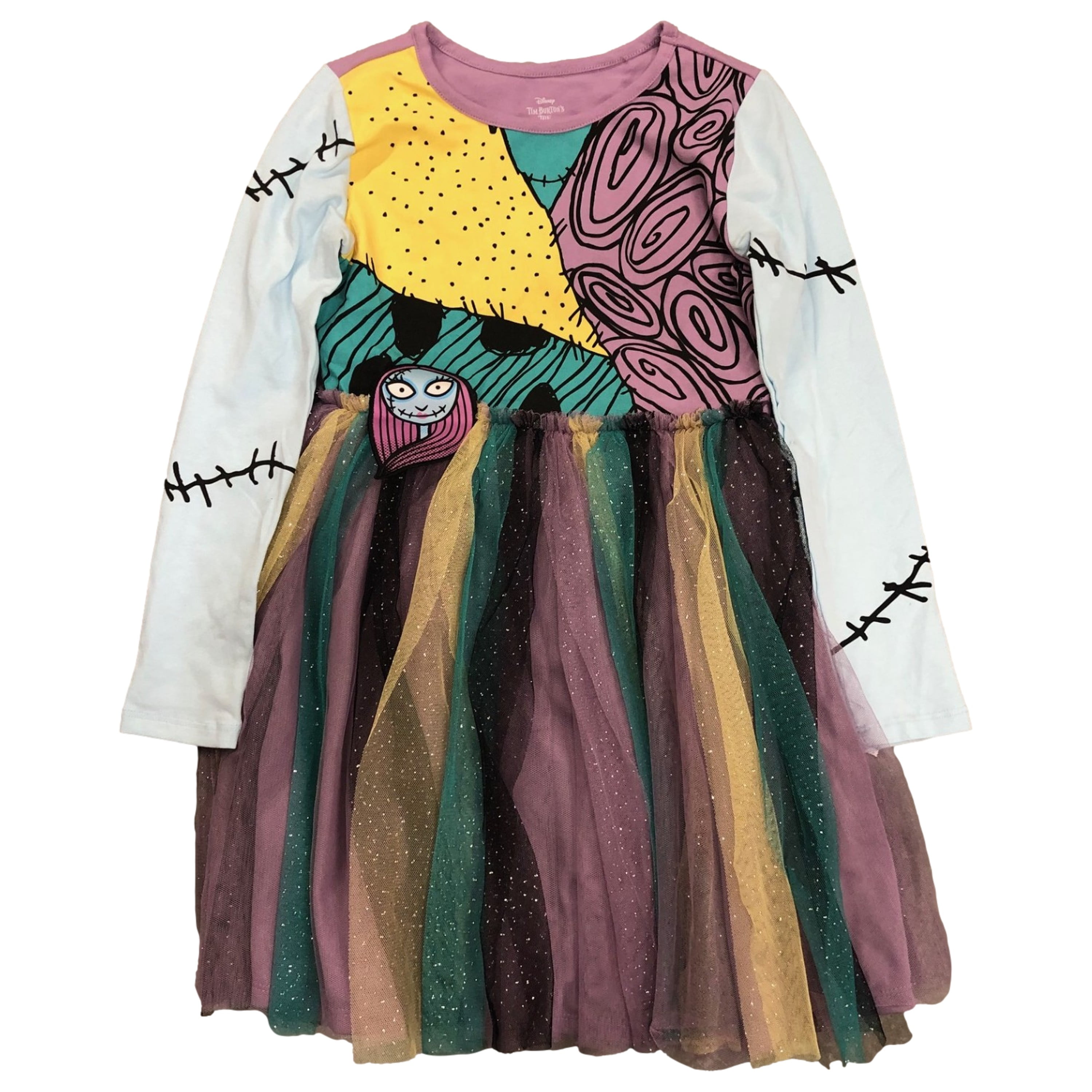 Girls' Sally Halloween Cosplay Long Sleeve Dress - Small - Walmart.com