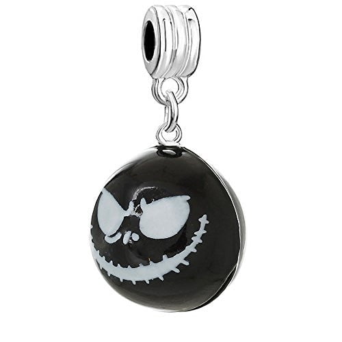 Nightmare Before Christmas Halloween Black Skull Bell/one Sided Pendant ...