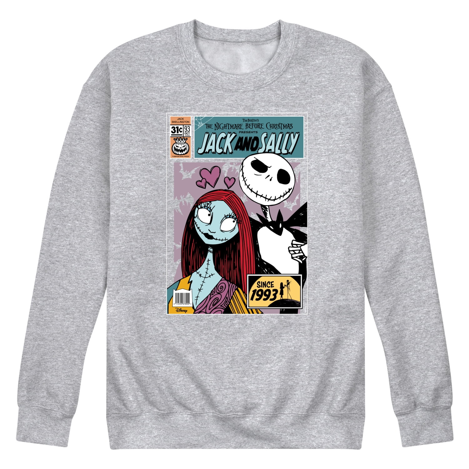 Nightmare Before Christmas - Jack And Sally Comic Book Cover - Men's ...