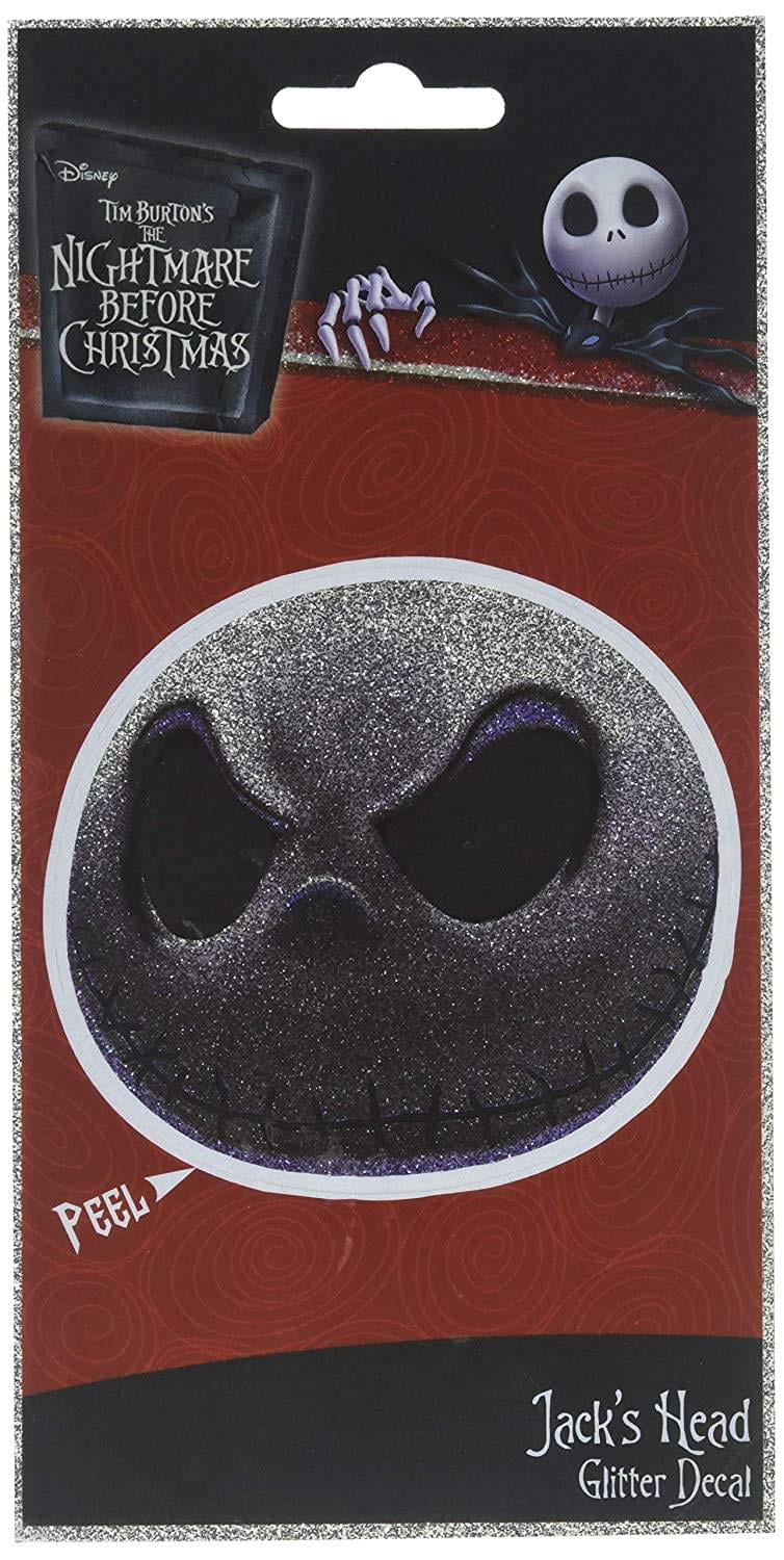 Nightmare Before Christmas Jack Face 4 x 8 Inch Glitter Decal - Walmart.com