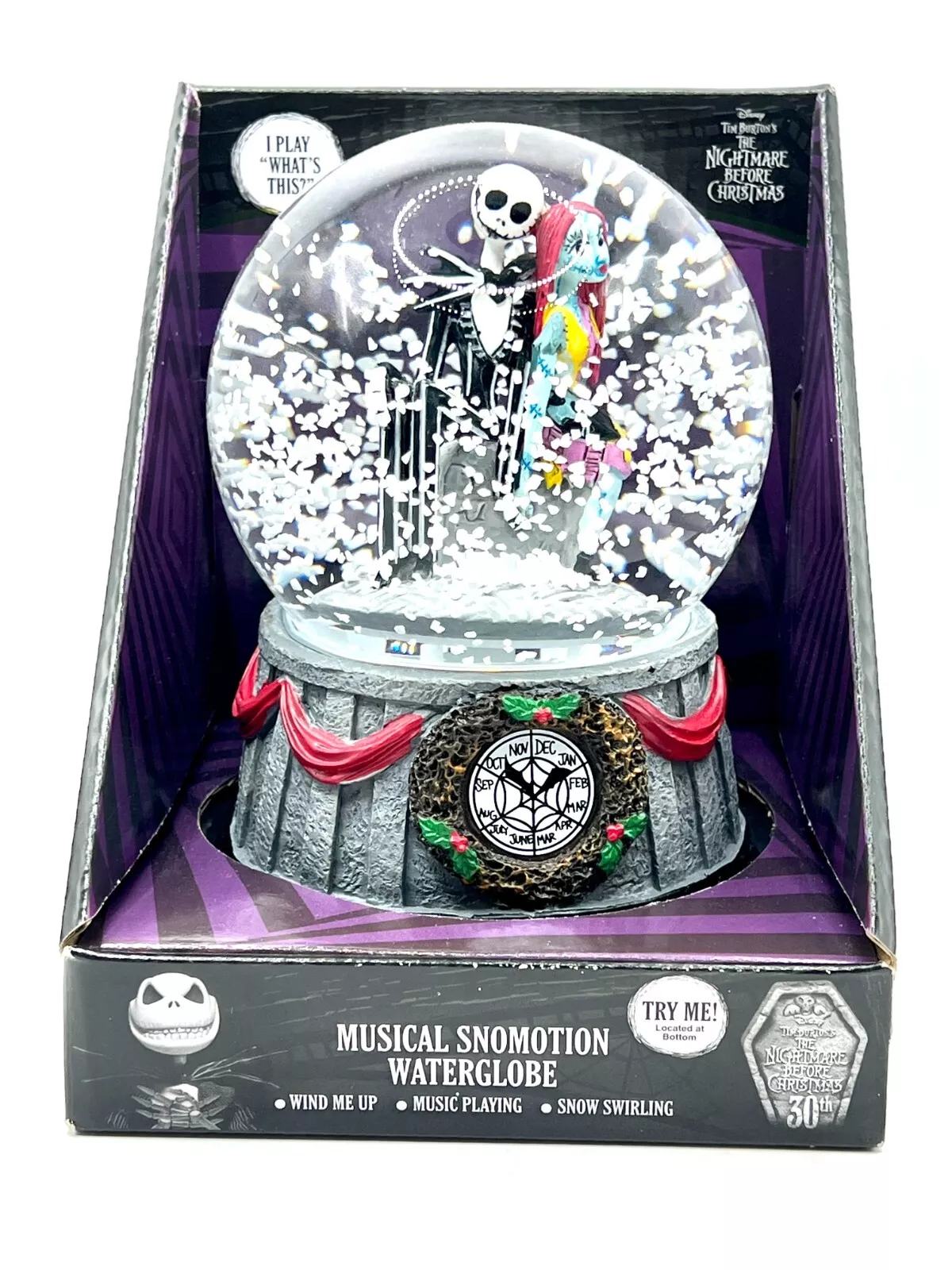 Nightmare Before Christmas Jack & Sally Musical Snow Globe 6” NEW - Walmart.com