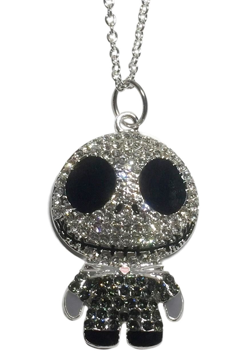 Nightmare Before Christmas Jack Skellington Rhinestone Pendant Necklace ...
