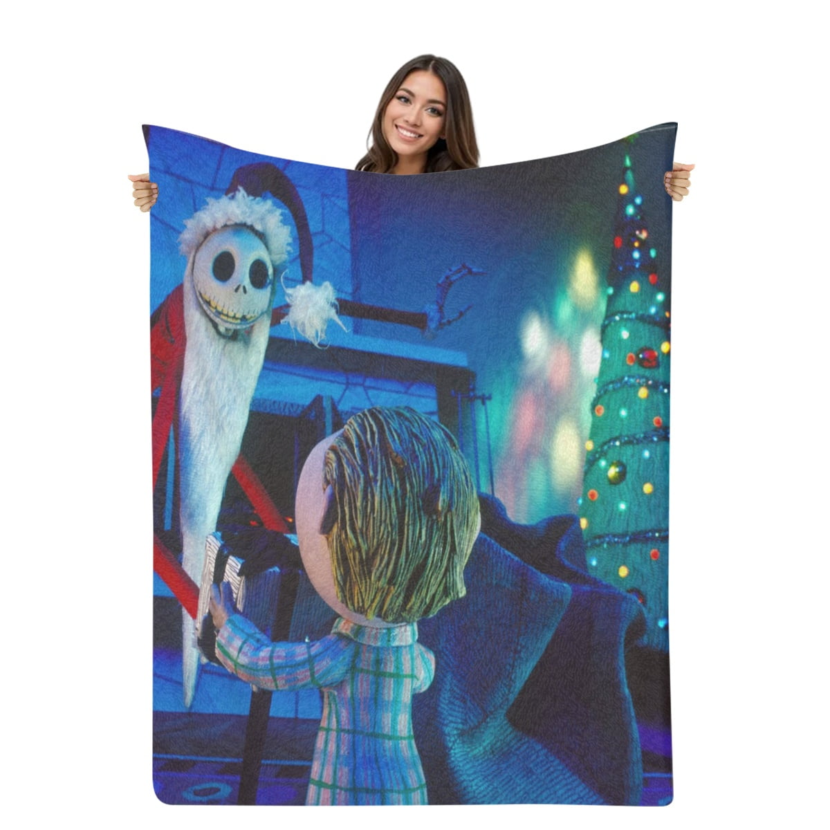 Nightmare Before Christmas Jack Throw Blanket Cartoon Flannel Bedspread ...
