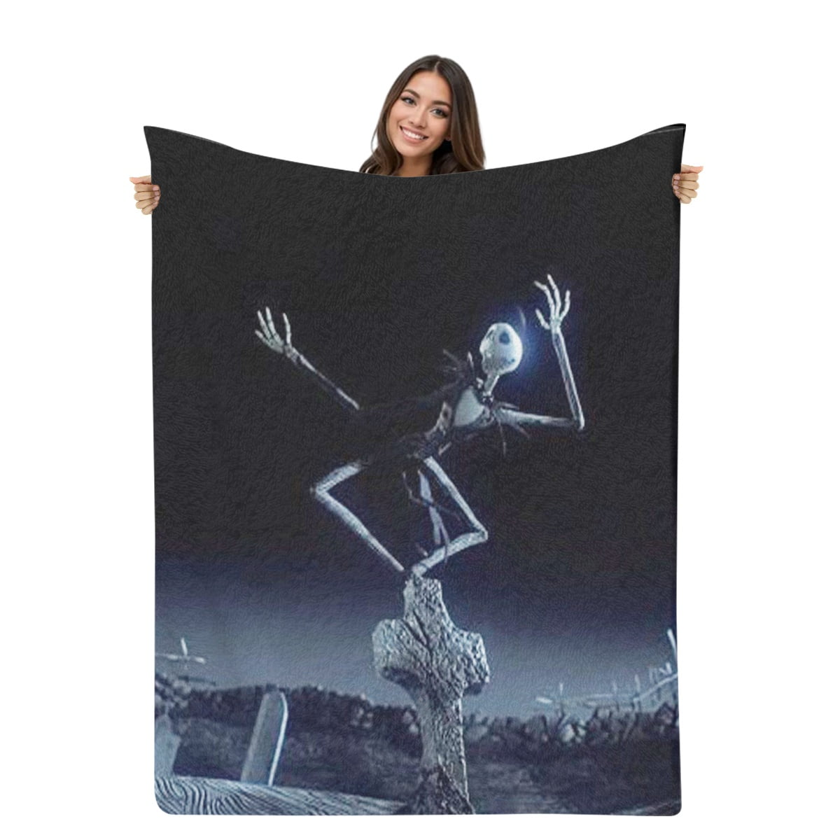 Nightmare Before Christmas Jack Throw Blanket Cartoon Flannel Bedspread ...