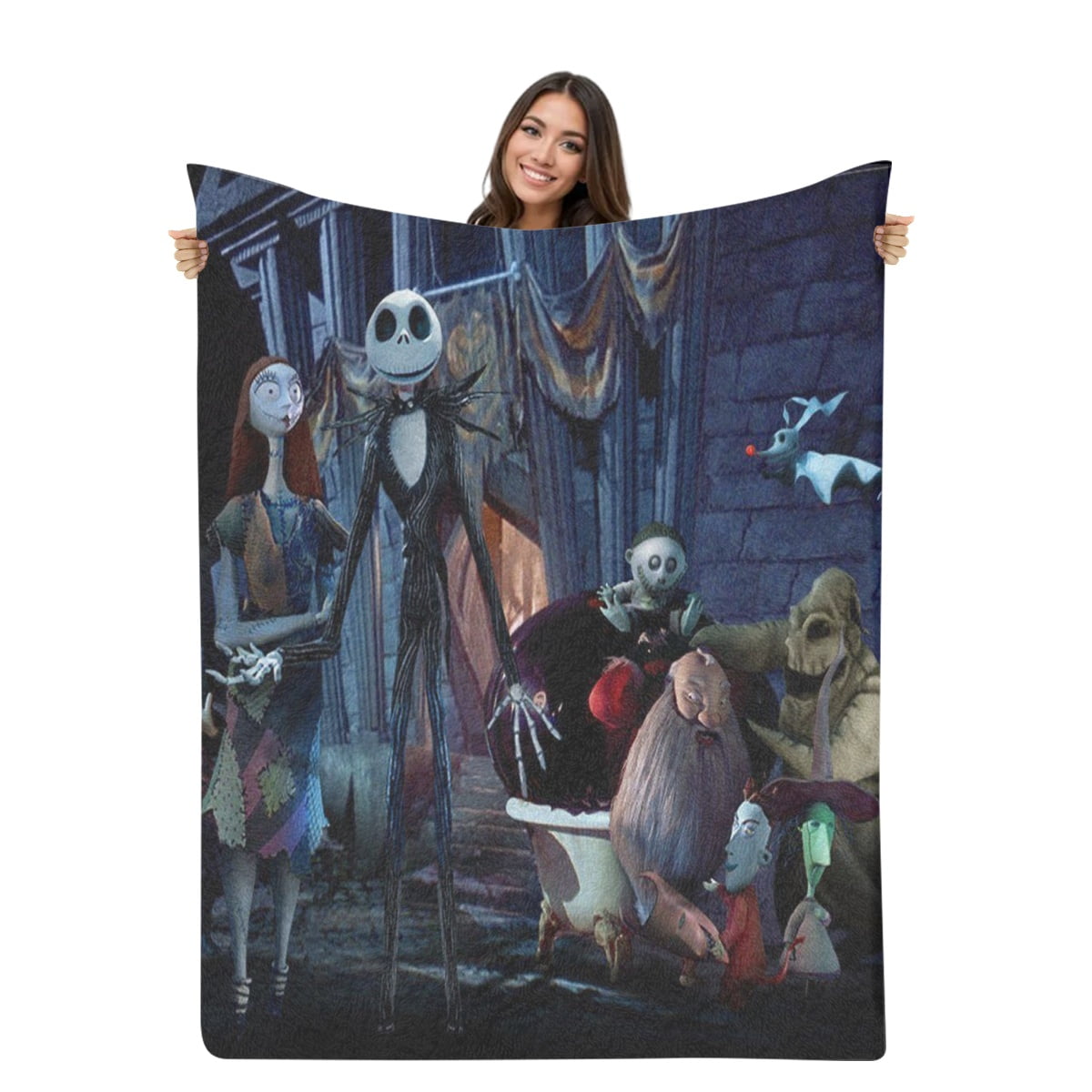 Nightmare Before Christmas Jack Throw Blanket Cartoon Flannel Bedspread ...