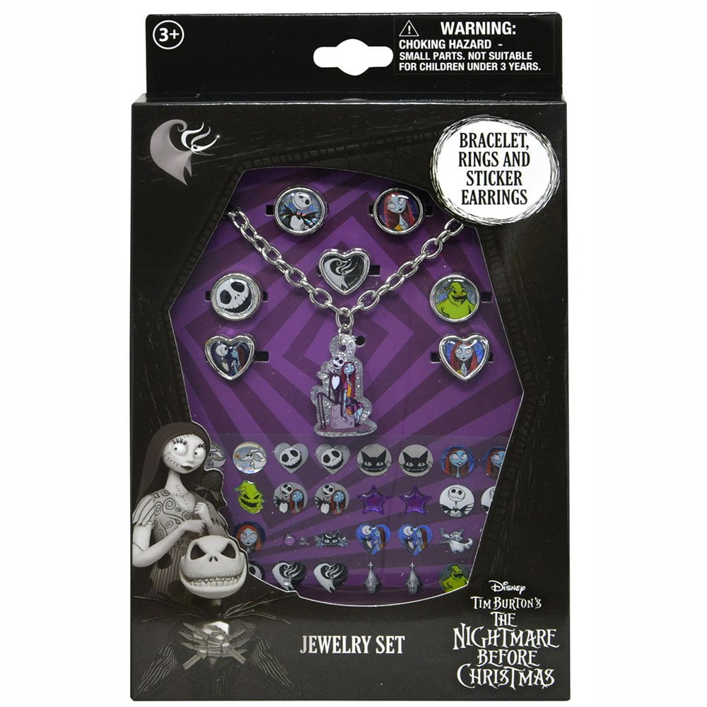 Nightmare Before Christmas Jewelry Set in Box - bracelet, rings ...
