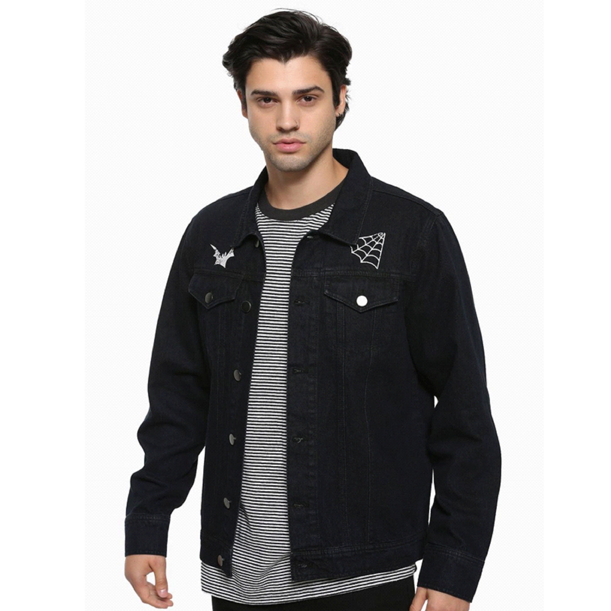 Nightmare Before Christmas Men's Black Demin Jacket - XL - Walmart.com