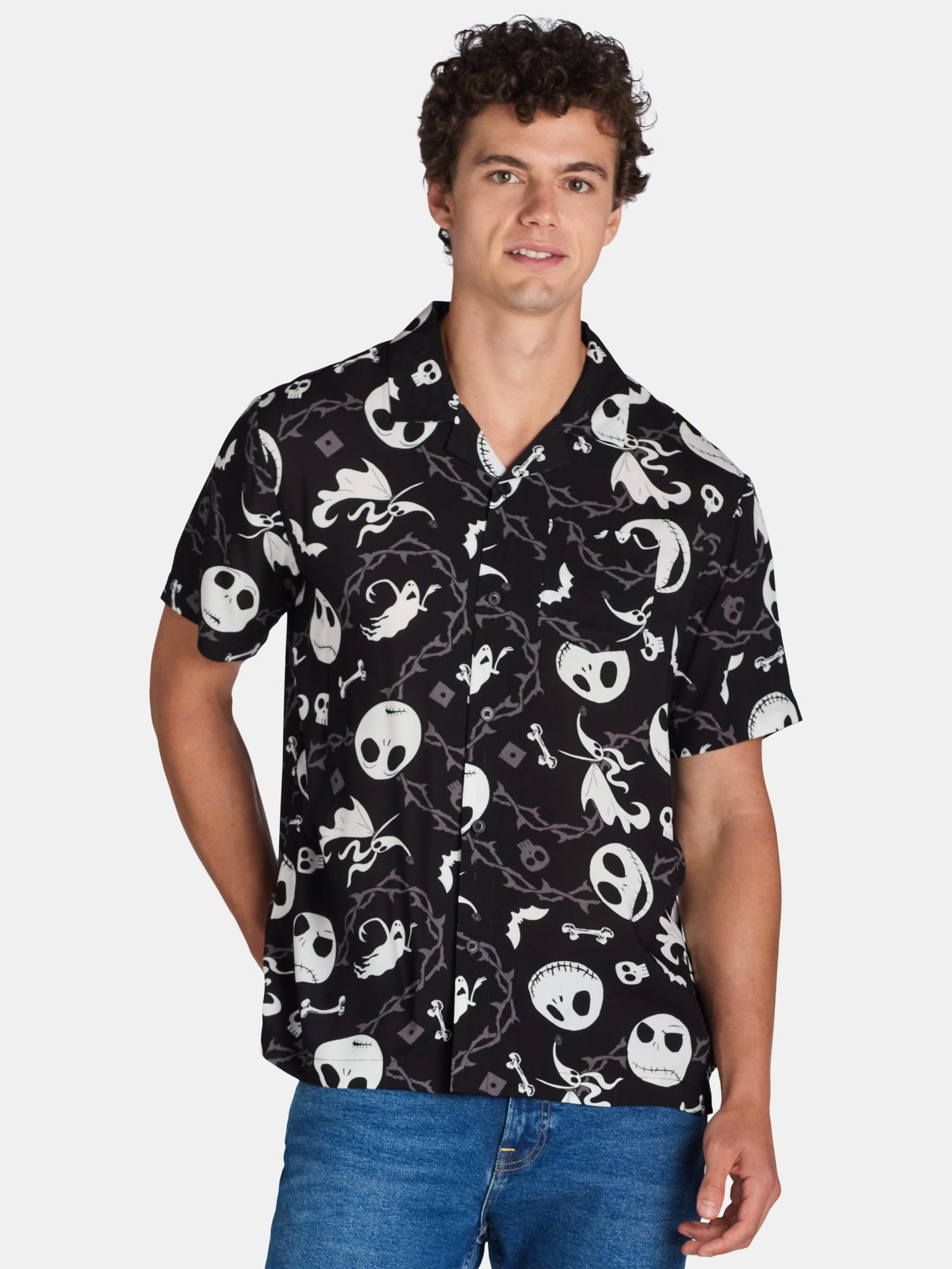 Disney Nightmare Before Christmas men's Graphic Print Shirt - Walmart.com