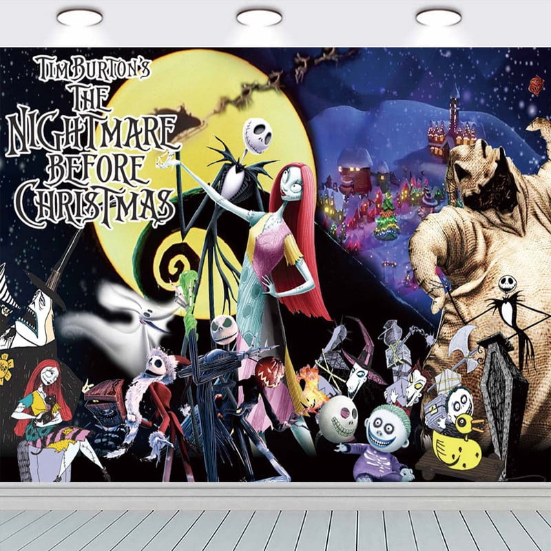 Nightmare Before Christmas Party Supplies Taspestry Post Background ...