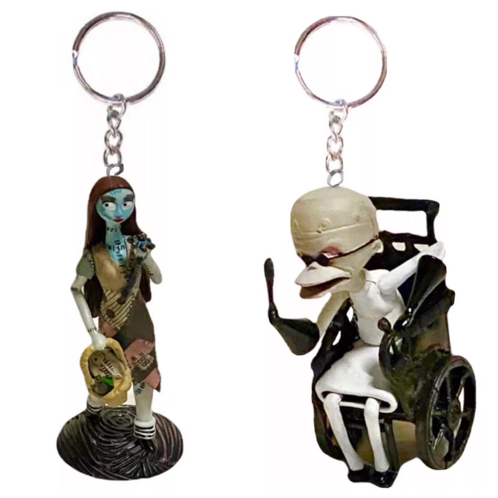 Nightmare Before Christmas Sally & Dr Finkelstein Key Ring Figure PVC ...