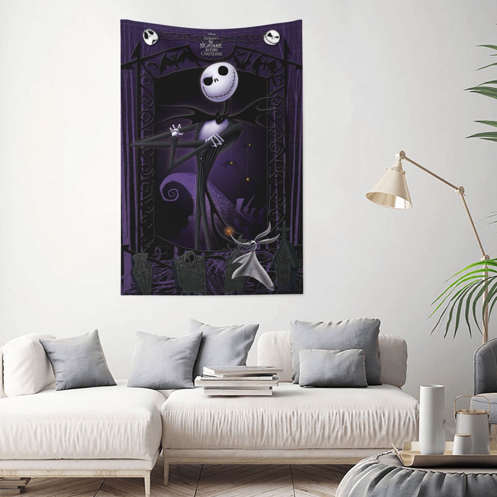 Nightmare Before Christmas Tapestry Wall Hanging Window Design for ...