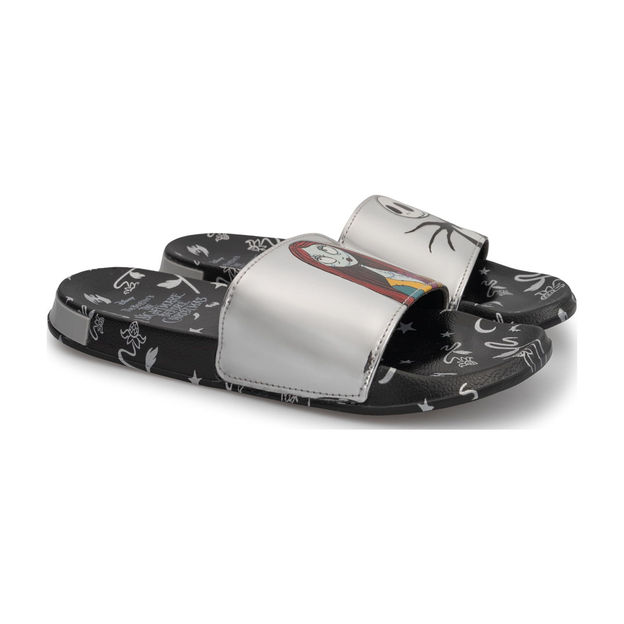 Nightmare Before Christmas Metallic Slide Sandals - women's - Walmart.com