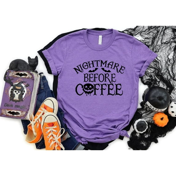 Nightmare Before Coffee, Coffee Shirt, Halloween Coffee Shirt ...