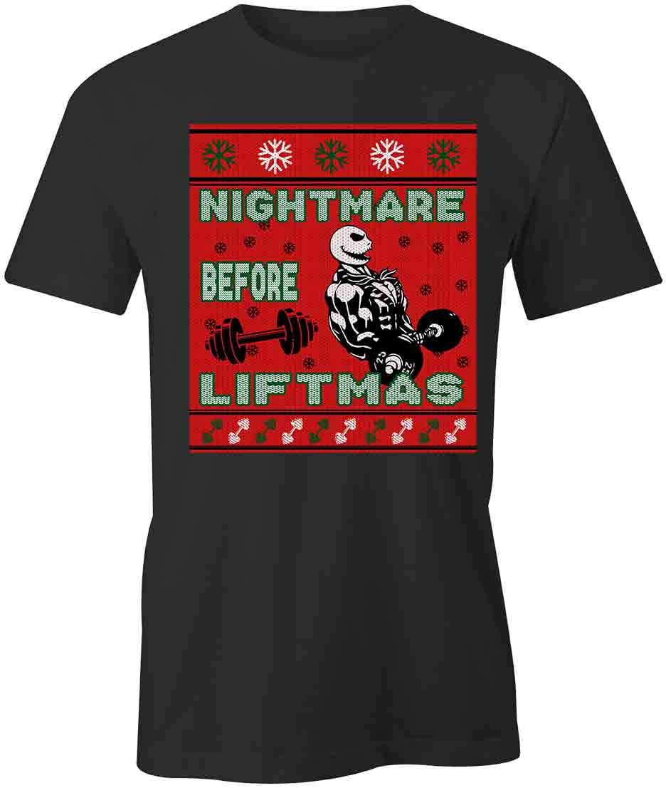 Nightmare Before Liftmas T-Shirt | White Tee Gift - Walmart.com