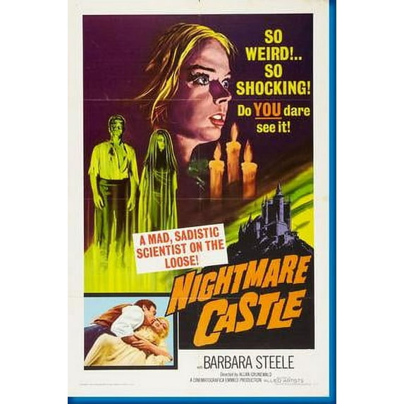 Nightmare Castle Movie Poster Entertainment Decor Art Poster 24x36 ...