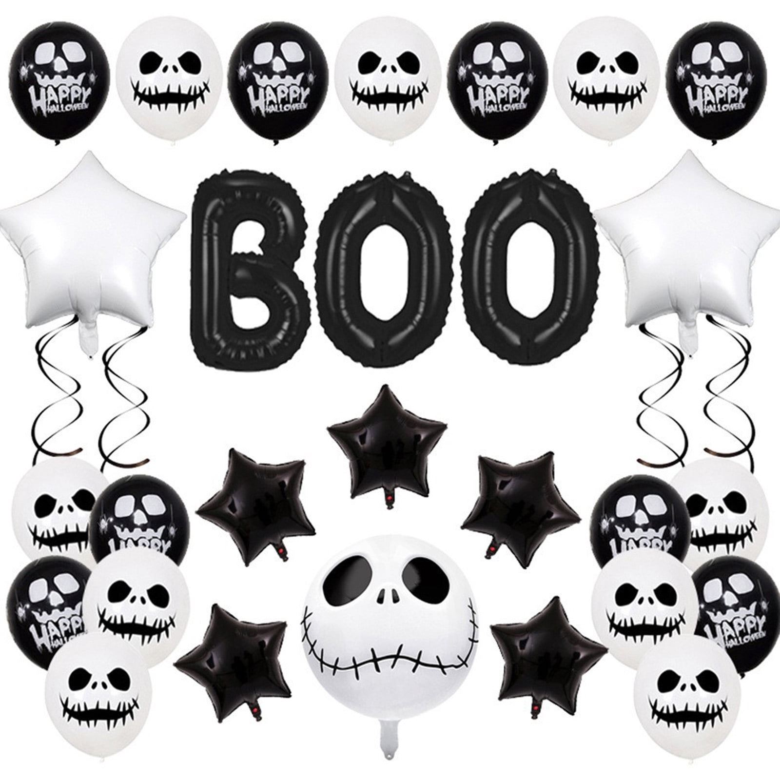 The Nightmare Before Christma Halloween Balloon Garland Kit, Black ...