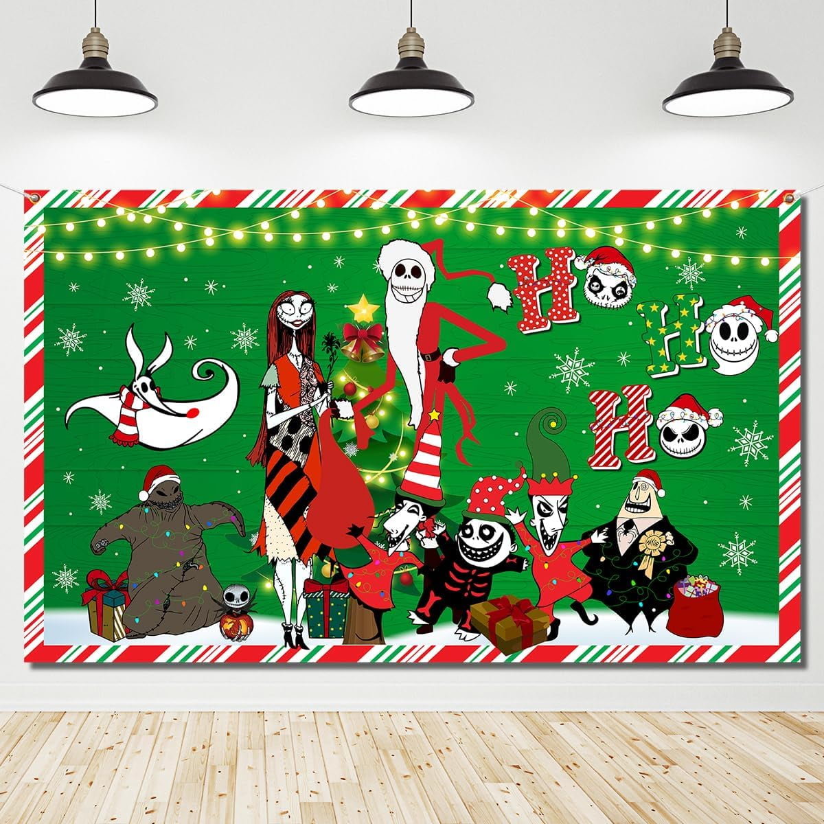 Nightmare Christmas Backdrop Jack Skellington Large Photo Booth Banner ...