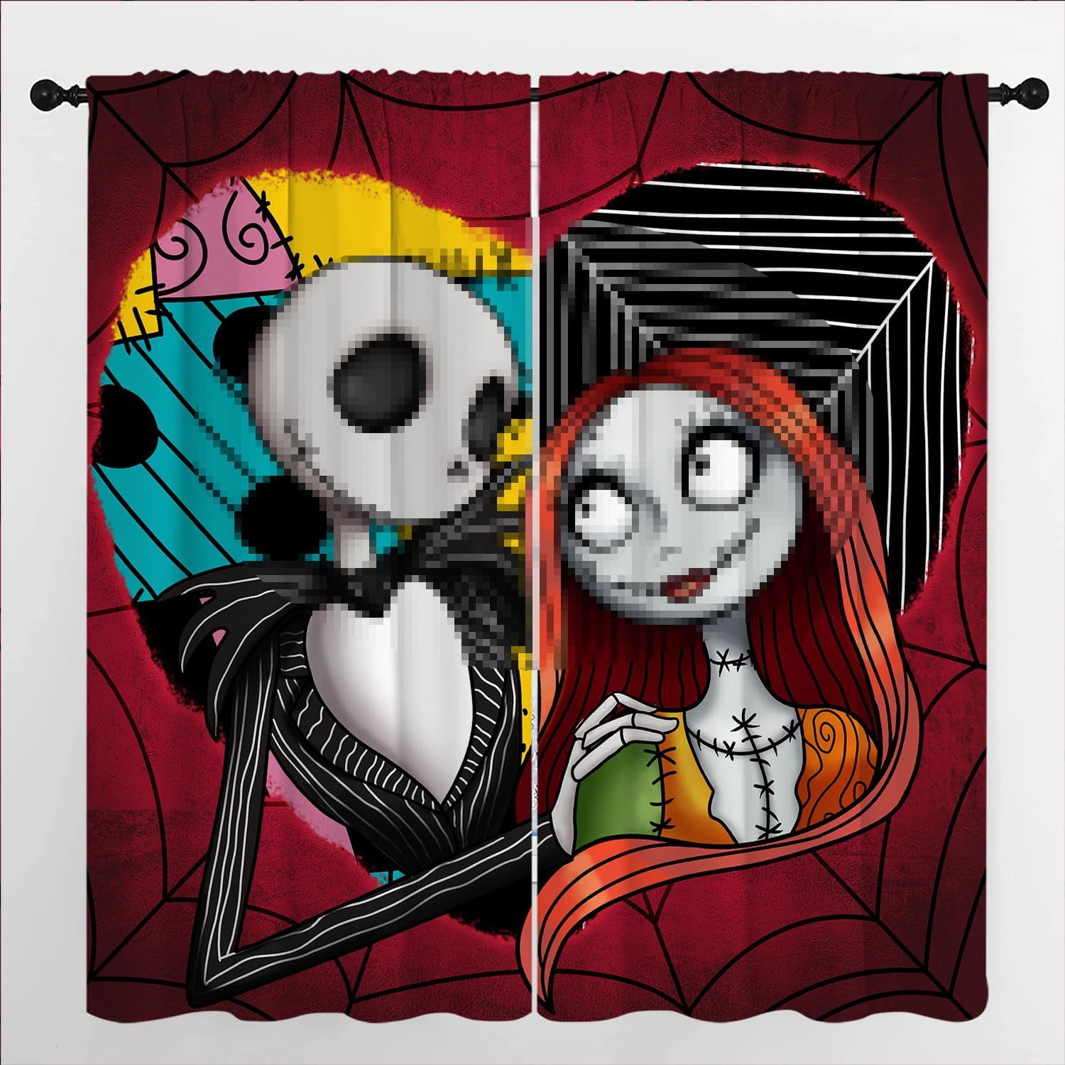 Nightmare Christmas Curtains for Kids Girls Boys Bedroom Decor Jack and ...