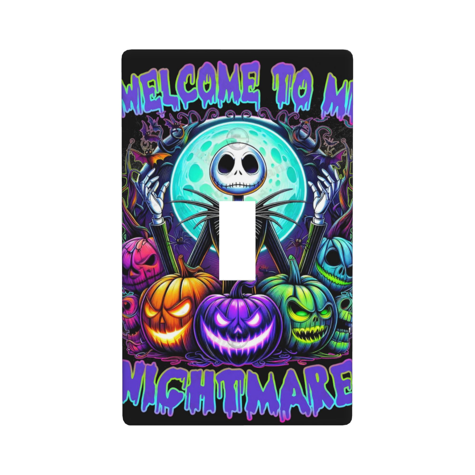 The Nightmare Before Christmas Jack and Sally Skull Light Switch Cover ...