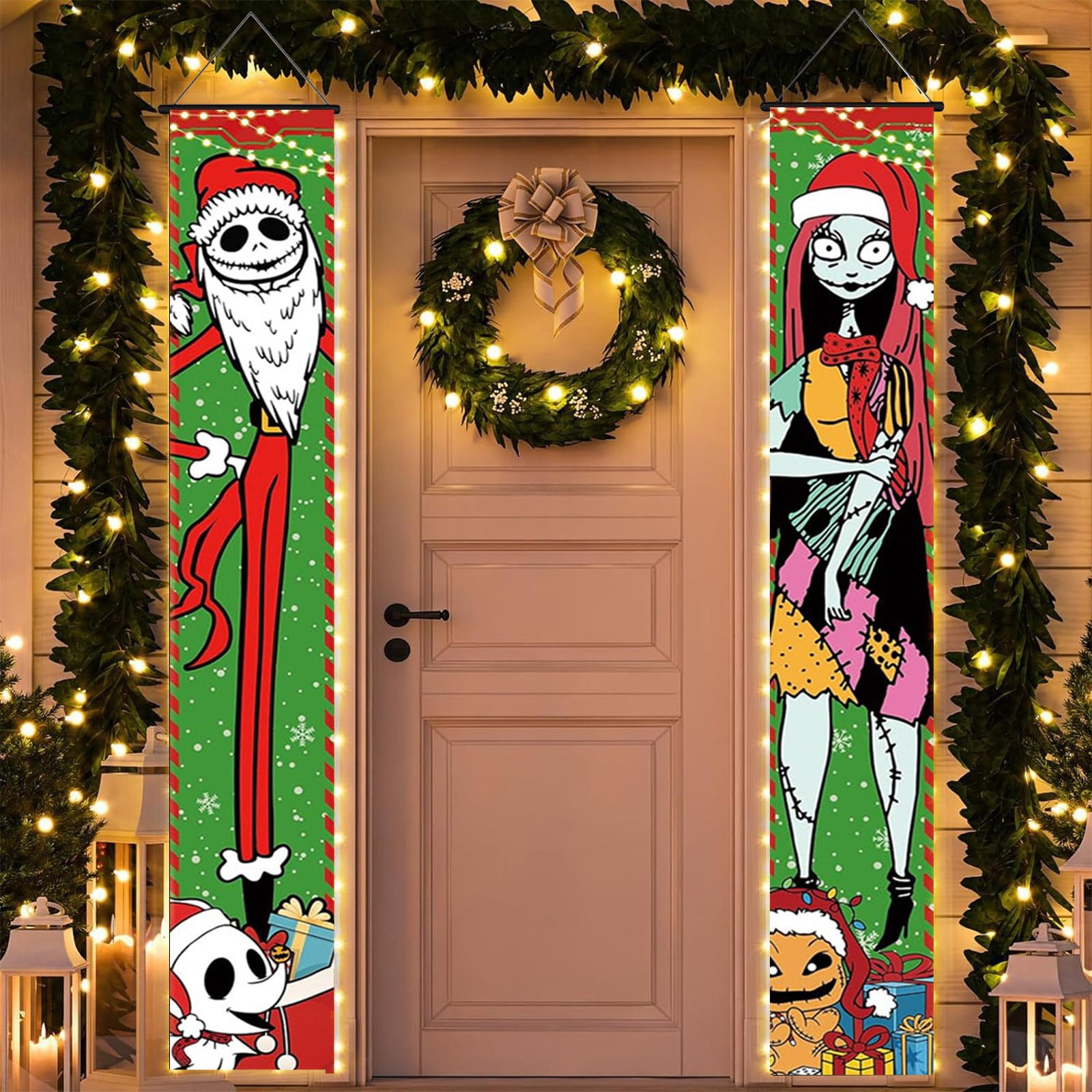 The Nightmare Before Christmas Jack Skellington & Sally Christmas Porch ...