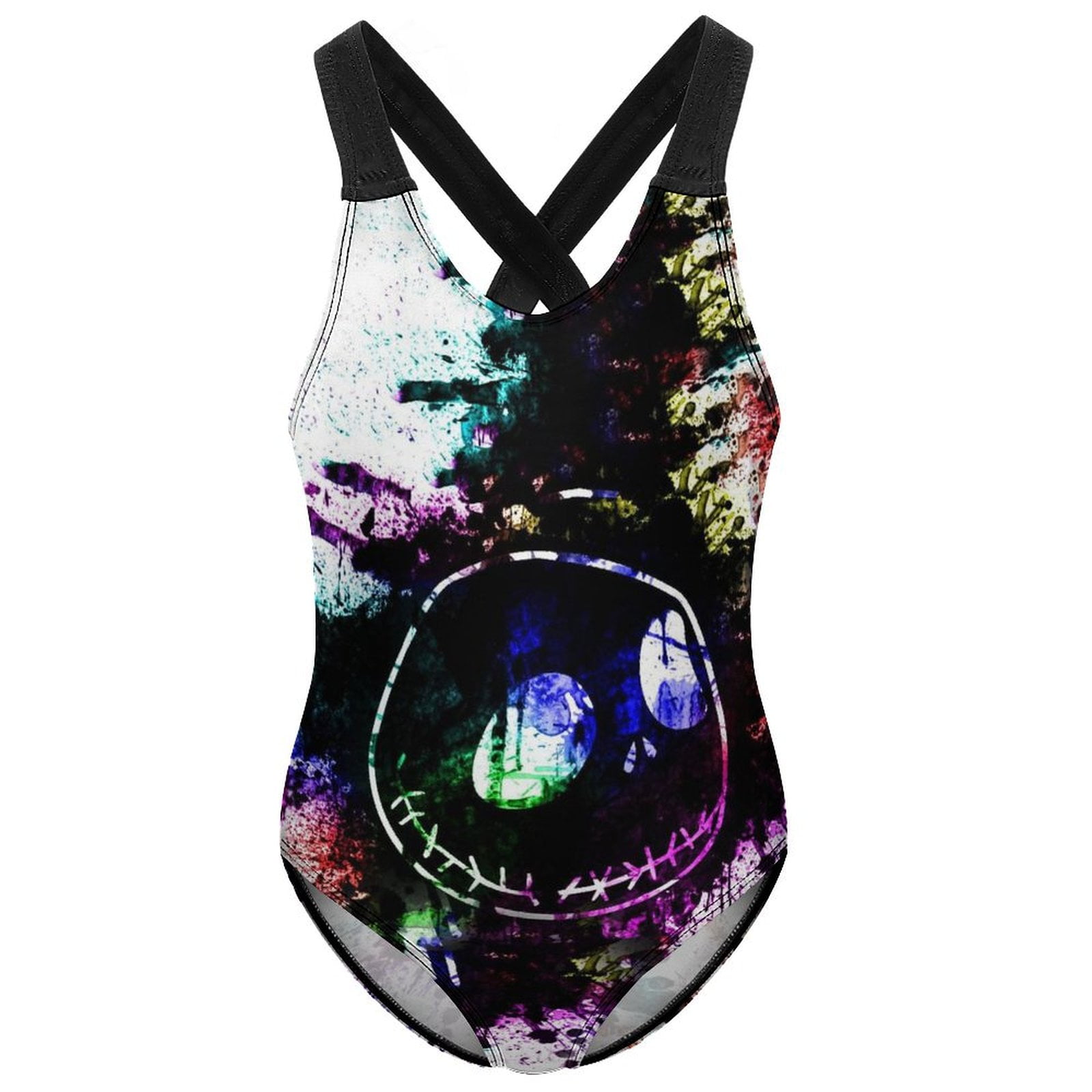 The Nightmare Before Christmas Jack Skellington Skull Girl's One-piece ...