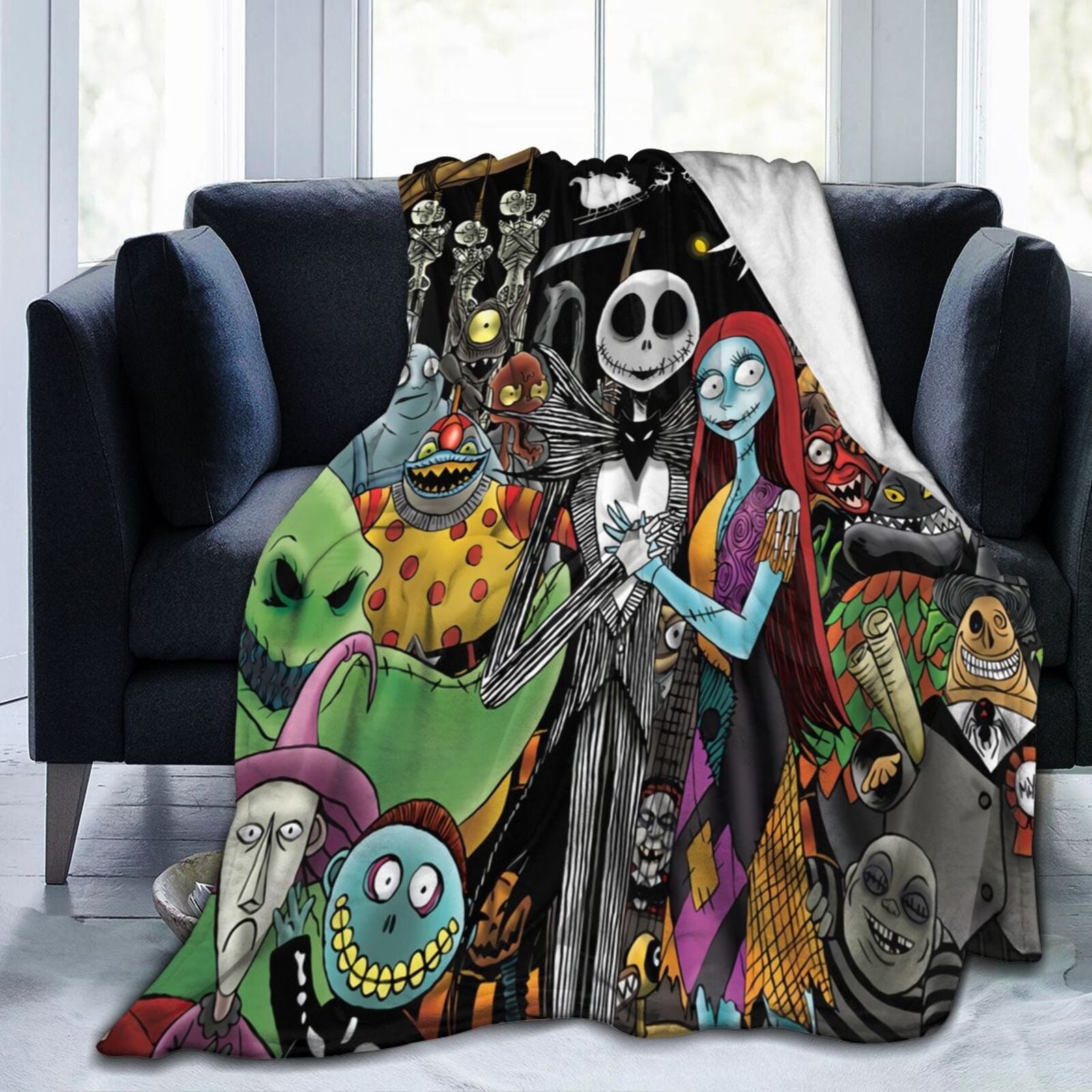 Nightmare Before Christmas Manta Jack y Sally Mantas Ropa de Cama Jack ...