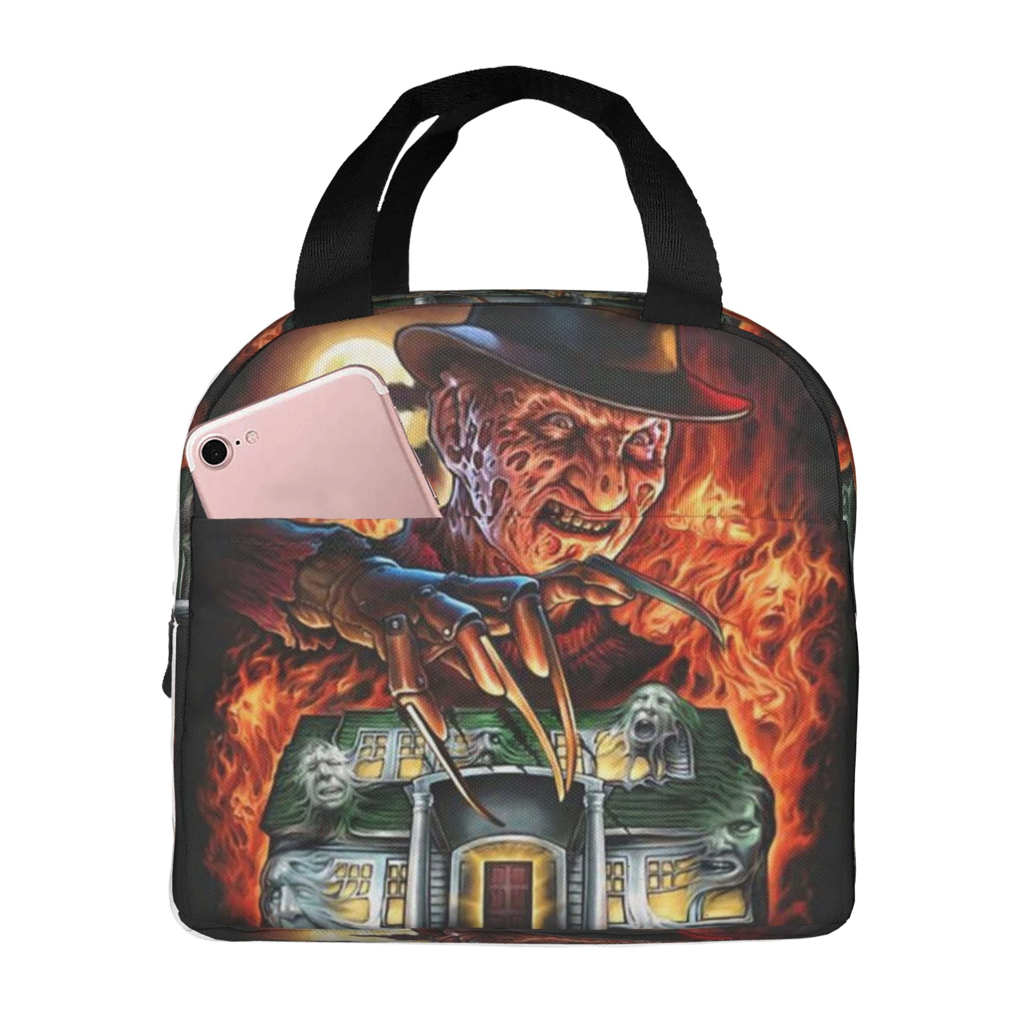 Nightmare Freddy Krueger Horror Lunch Bag Tote Shoulder Bags Insulated ...