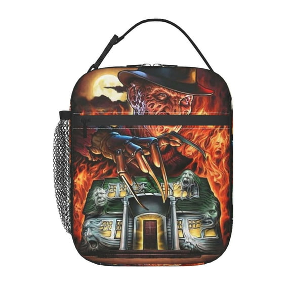 Nightmare Freddy Krueger Horror Lunch Bag Tote Shoulder Bags Insulated ...