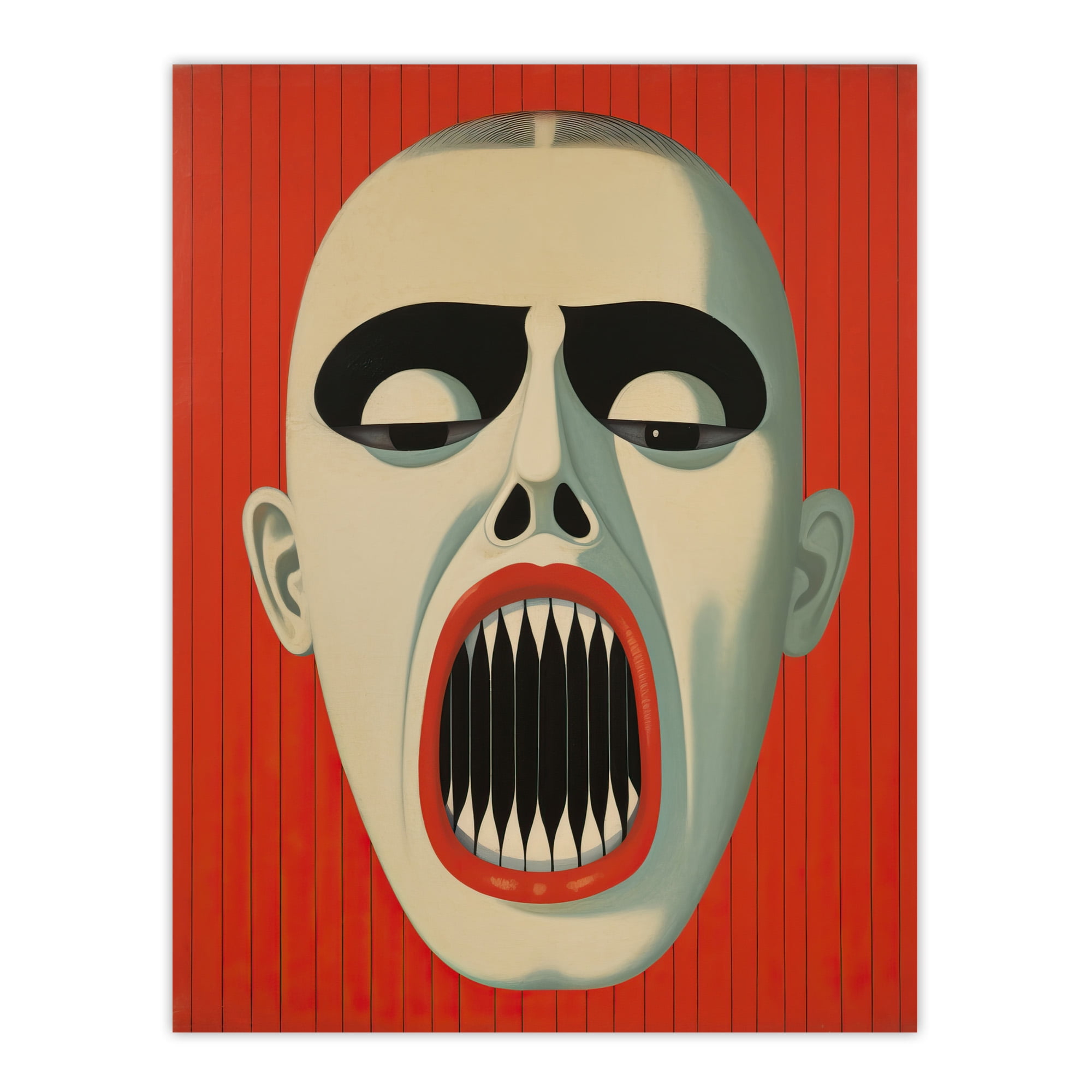 Nightmare Gothic Horror Red Monochrome Extra Large XL Wall Art Poster ...