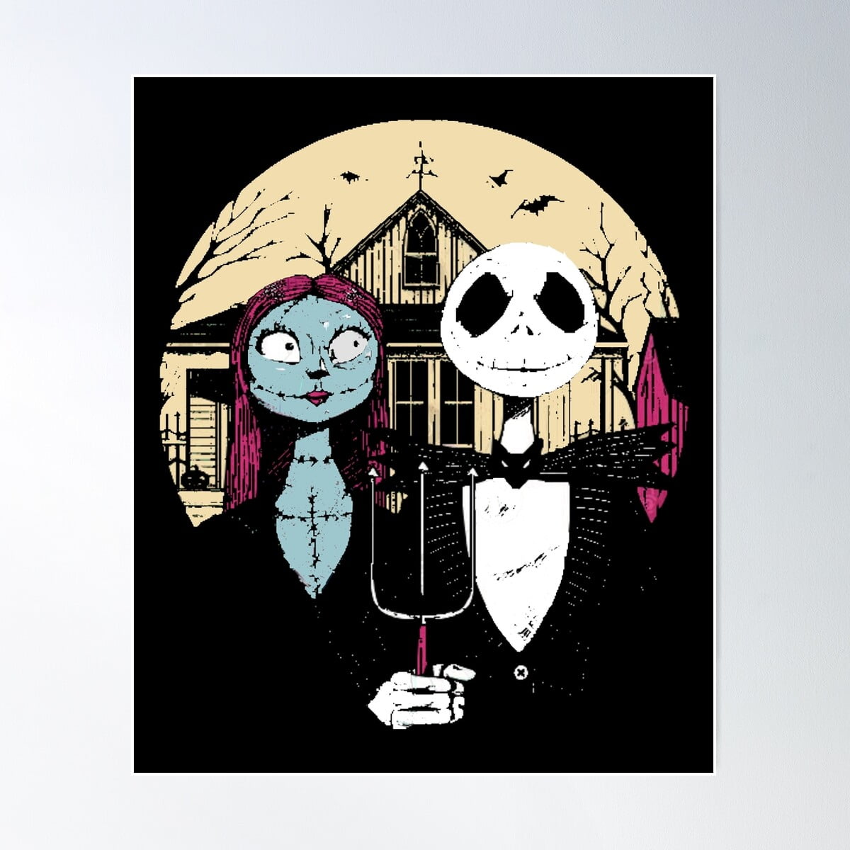 Nightmare Heart Nightmare Before Xmas Poster Wall Art, Modern Wall ...