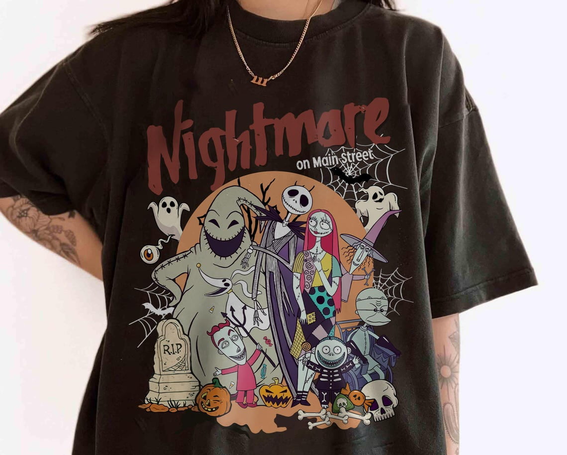 Nightmare on Main Street Disney Halloween Shirt, The Nightmare Before ...