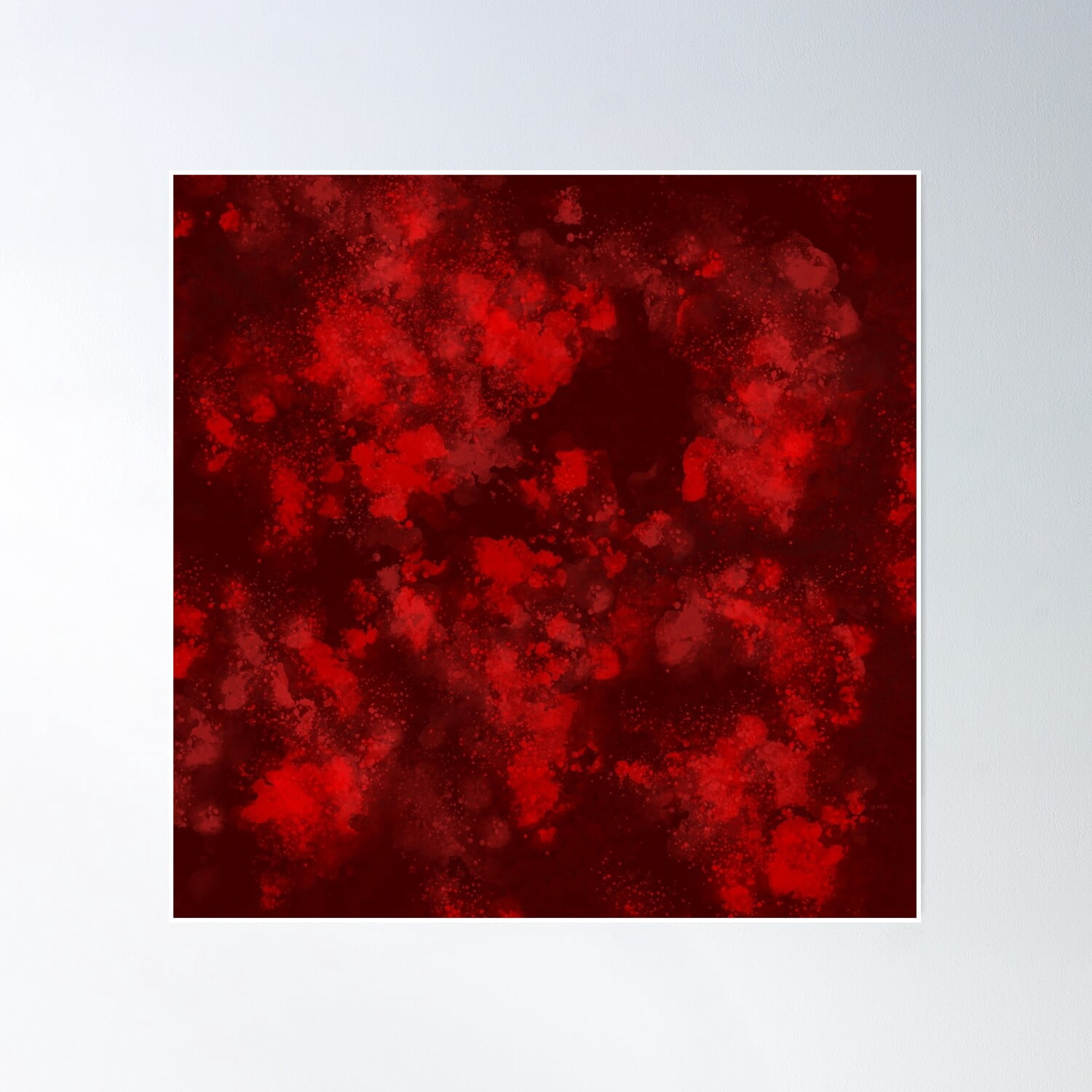 Nightmare State - Dark Red Poster Wall Art, Modern Wall Decor, 16x16 ...