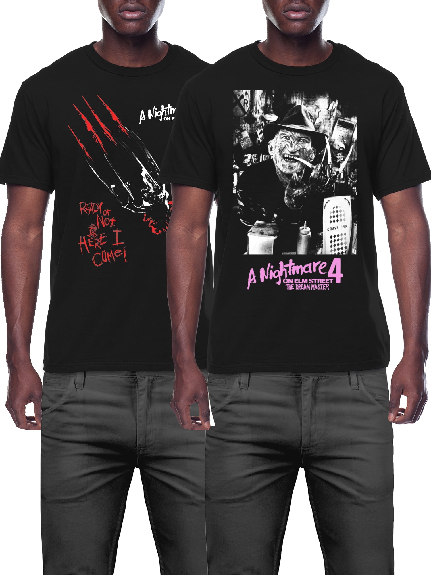 Nightmare on Elm St. Freddy Claw Toothpick Men's Graphic T-Shirt 2 Pack ...