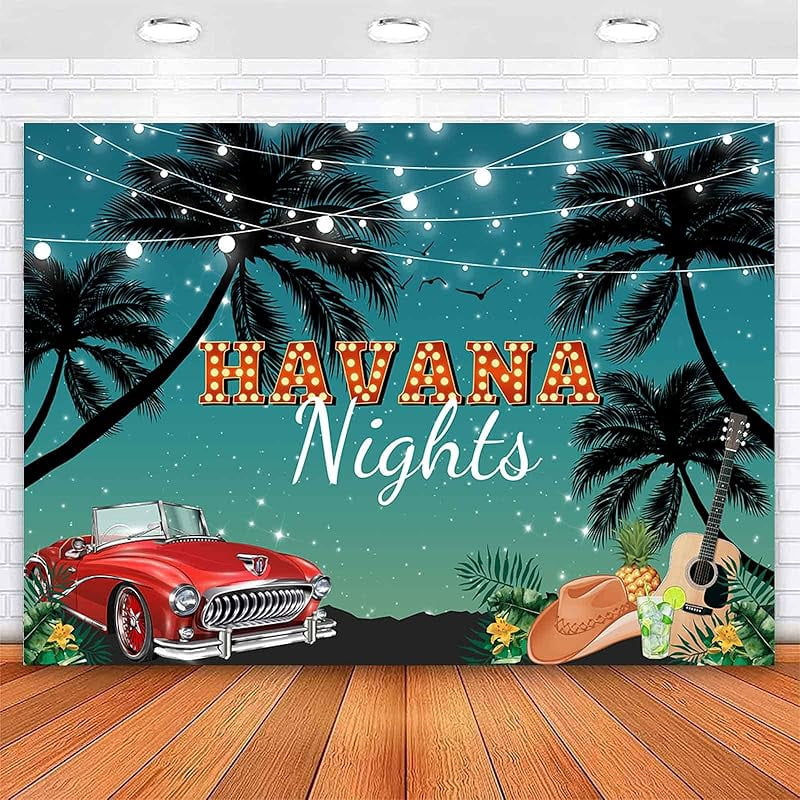Nights Backdrop Tropical Palm Tree Summer Sunset Hawaiian Seaside ...