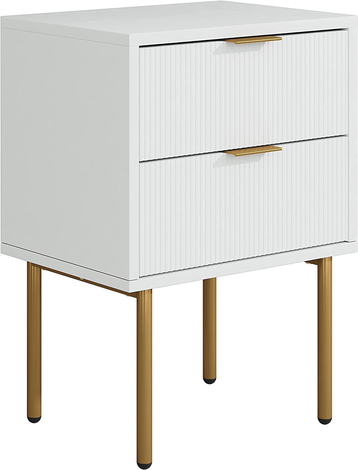 Nightstand, 2 Drawer Dresser for Bedroom, Small Side Table with 2 ...
