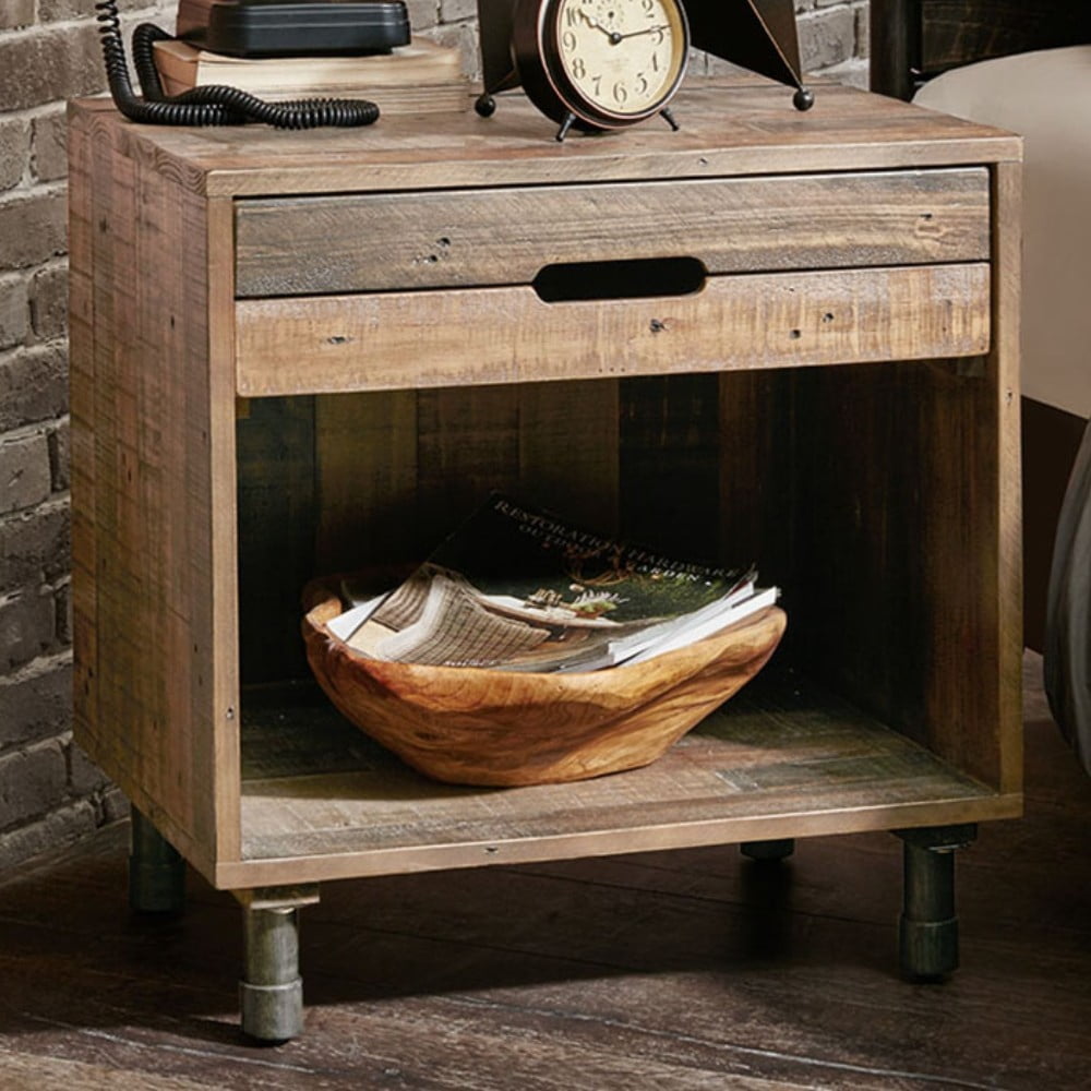 Nightstand, Bedside Table, End Table with with Open Storage, Stand of ...