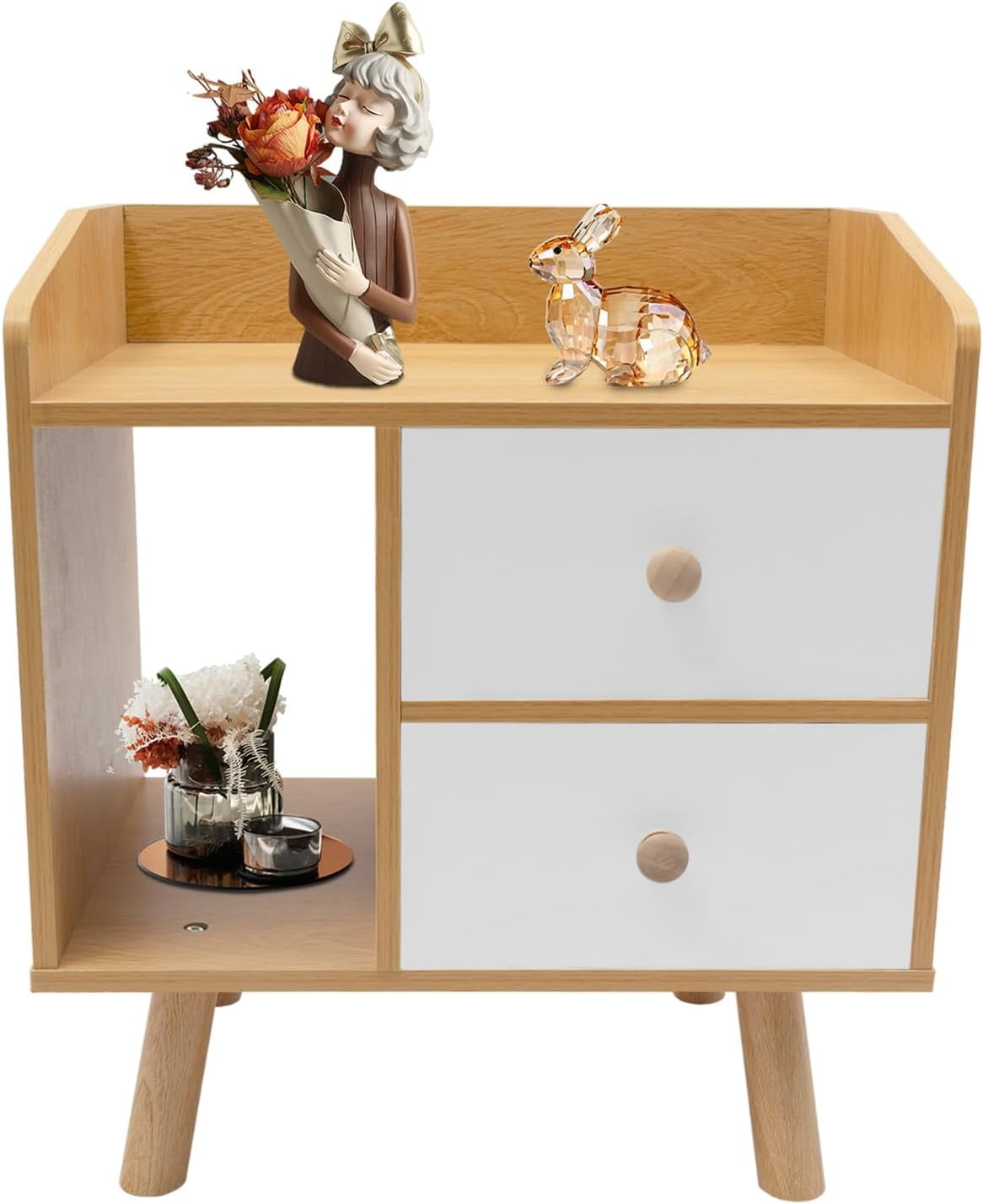 Nightstand,Bedside Table,Small Side Table with Drawer,Bedside Table End ...