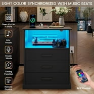 FREDEES Bedroom Furniture: Nightstand with Hidden Compartment, USB ...