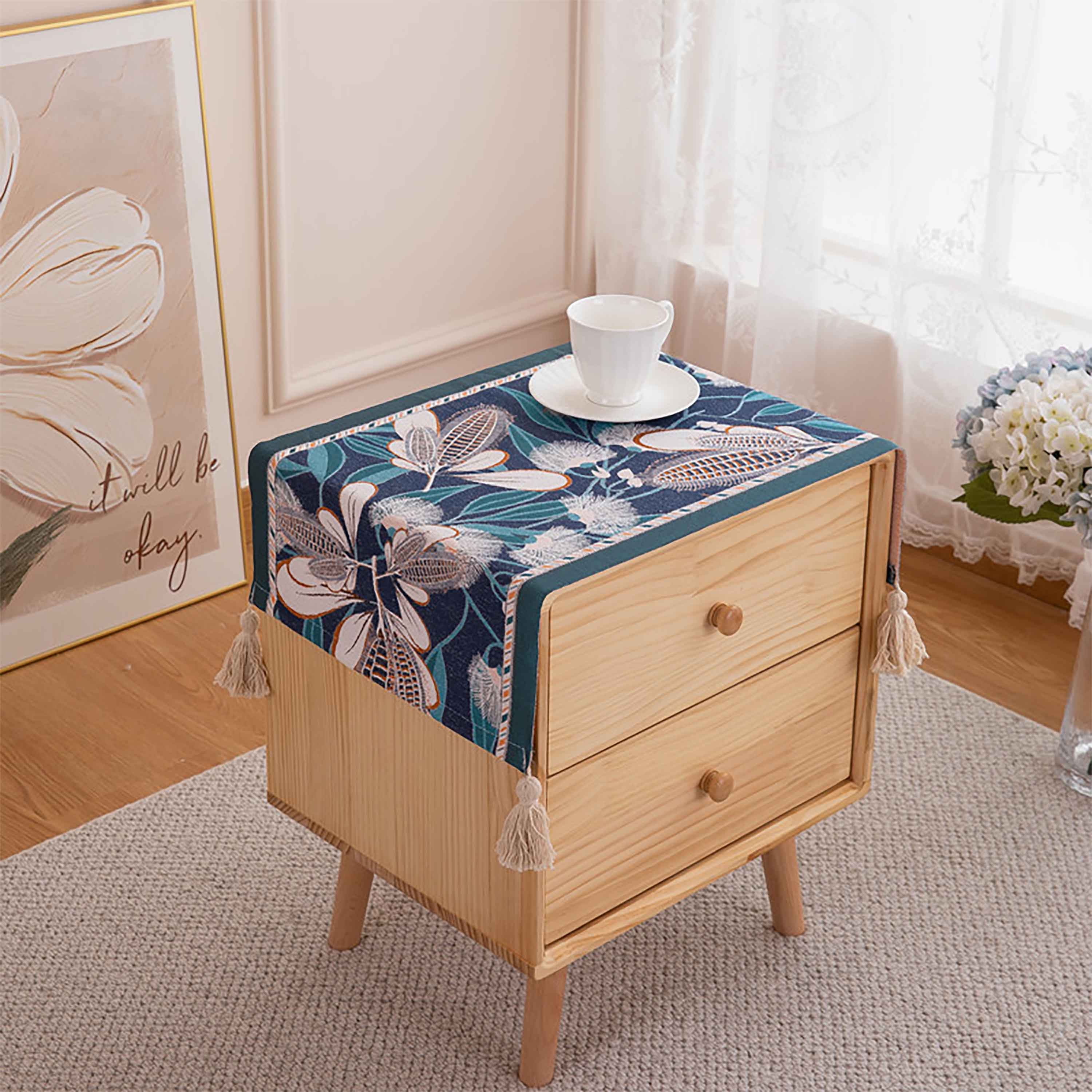 Nightstand Cover Beside Table Covers With Tassel,Dustproof Covers ...