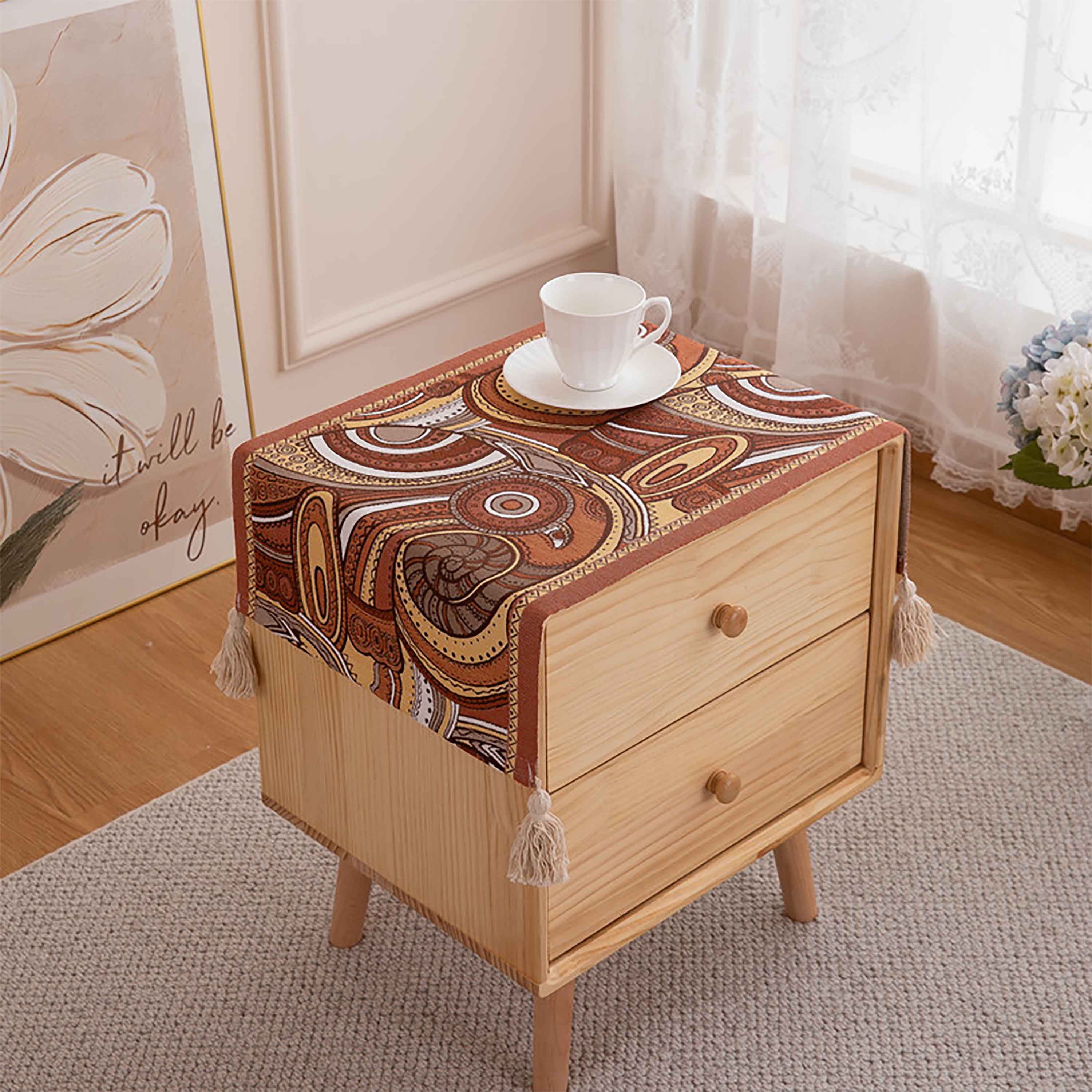 Nightstand Cover Beside Table Covers With Tassel,Dustproof Covers ...