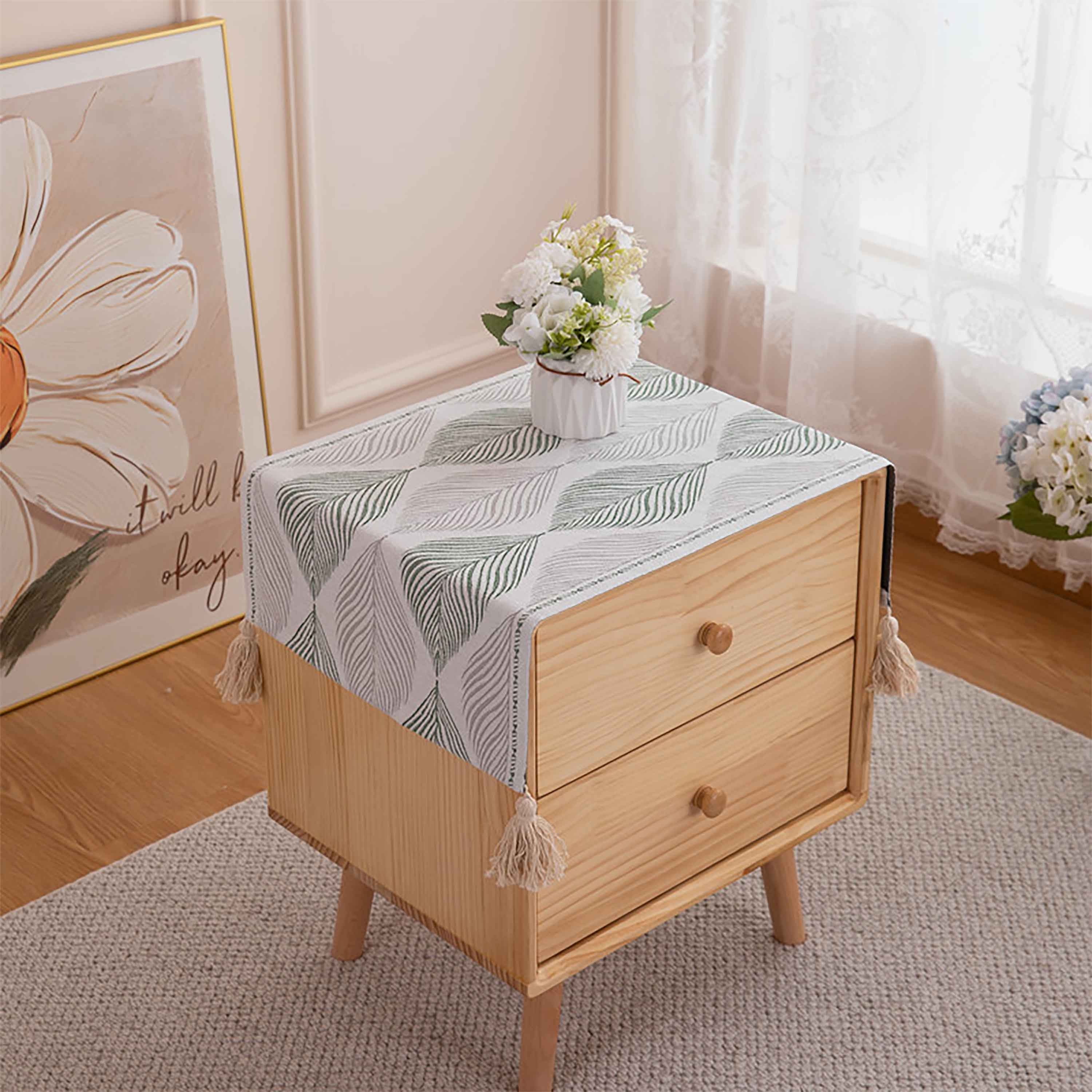 Nightstand Cover Beside Table Covers With Tassel,Dustproof Covers ...