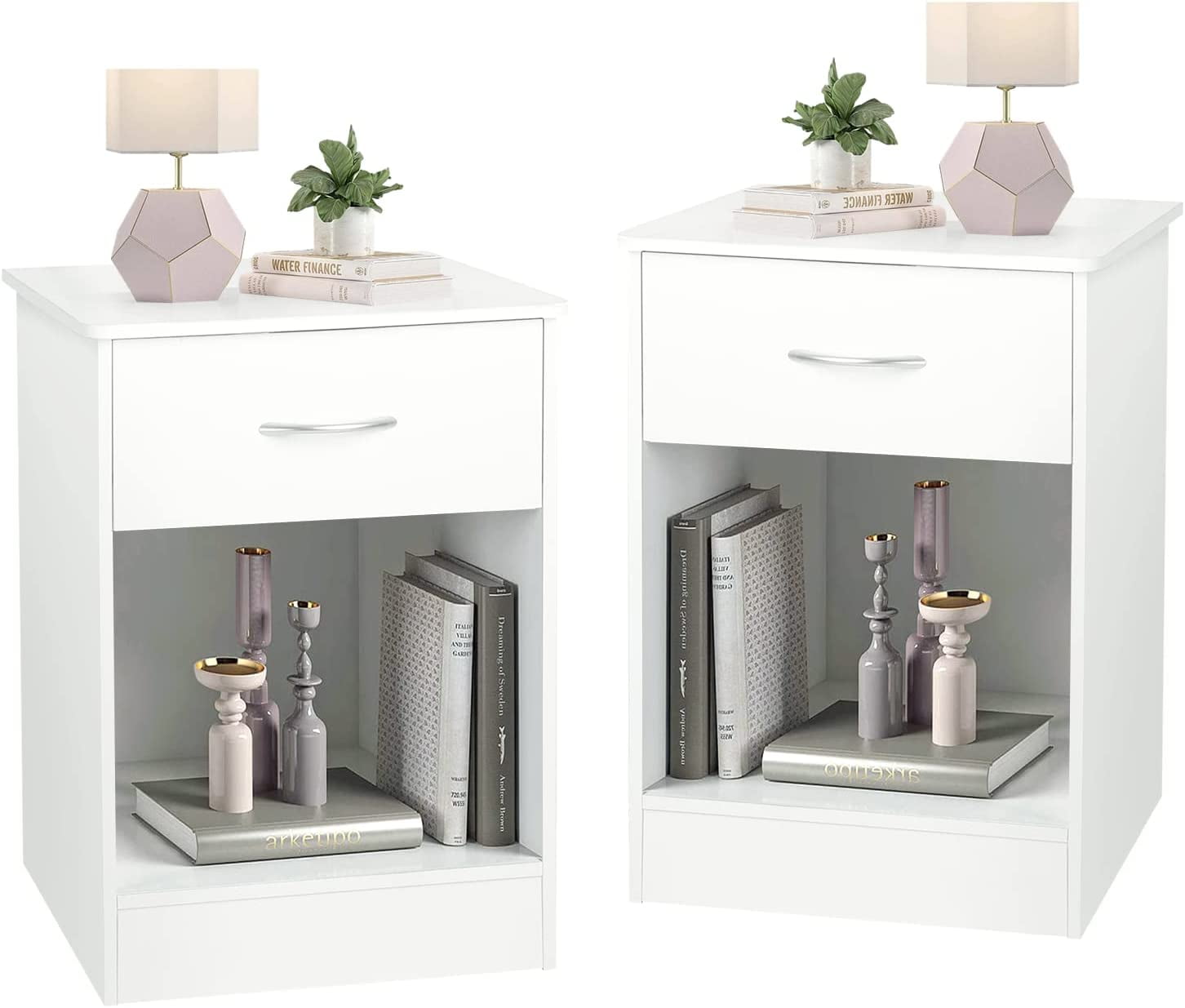 Nightstand with Drawer, Bedside Table Side Table for Small Place, Bed ...