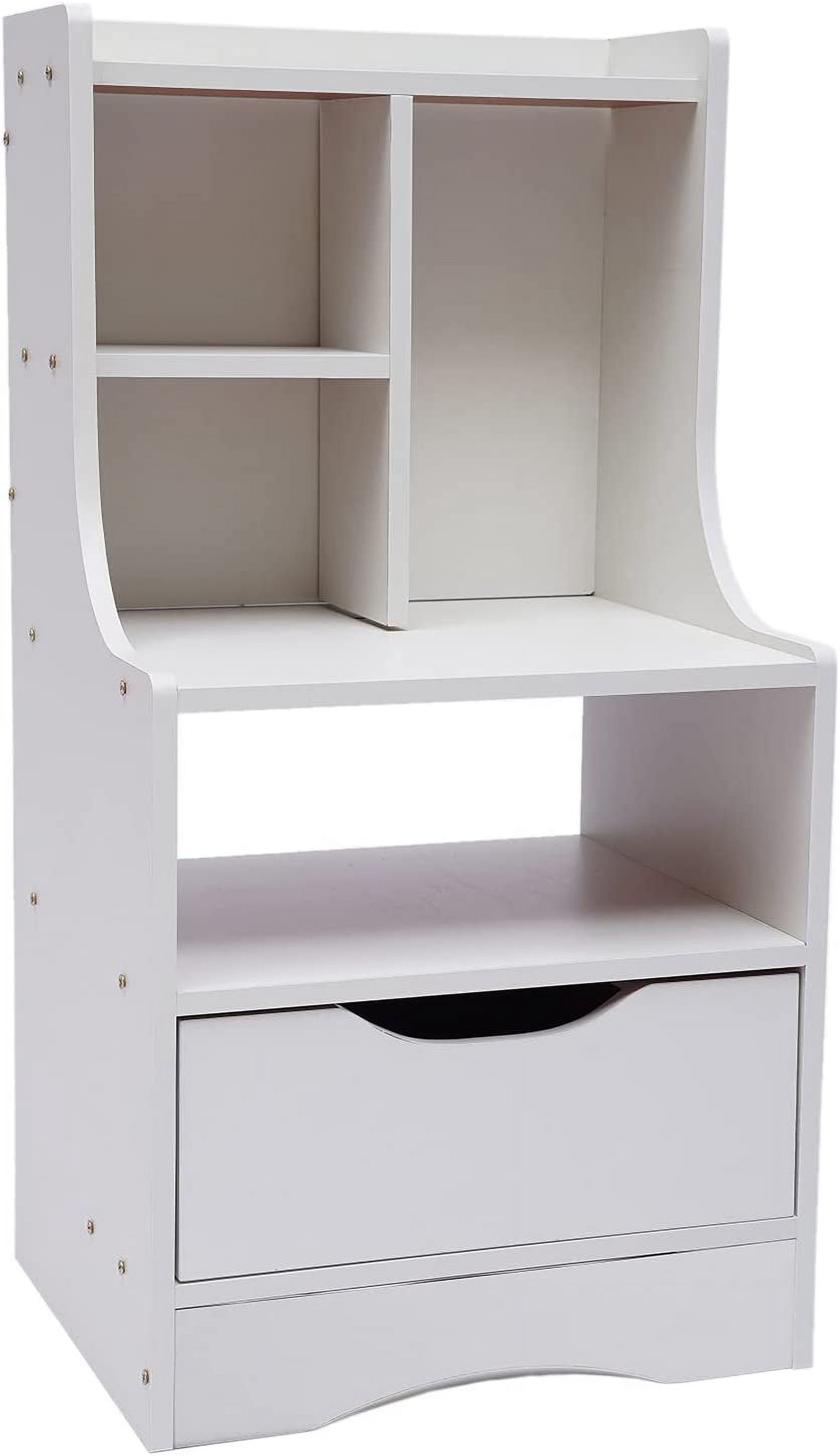 Nightstand with Drawers,Bedroom Nightstand with 4 Storage Dorm ...