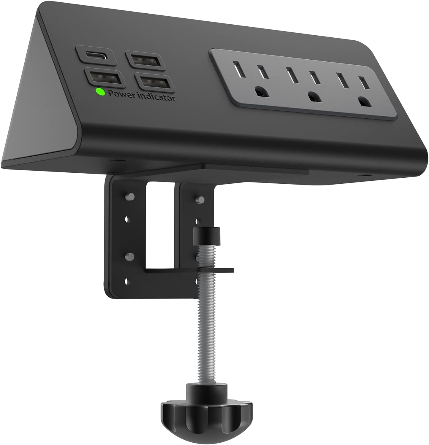Nightstand Edge Mount Power Strip with USB-C Ports Tabletop Surge ...
